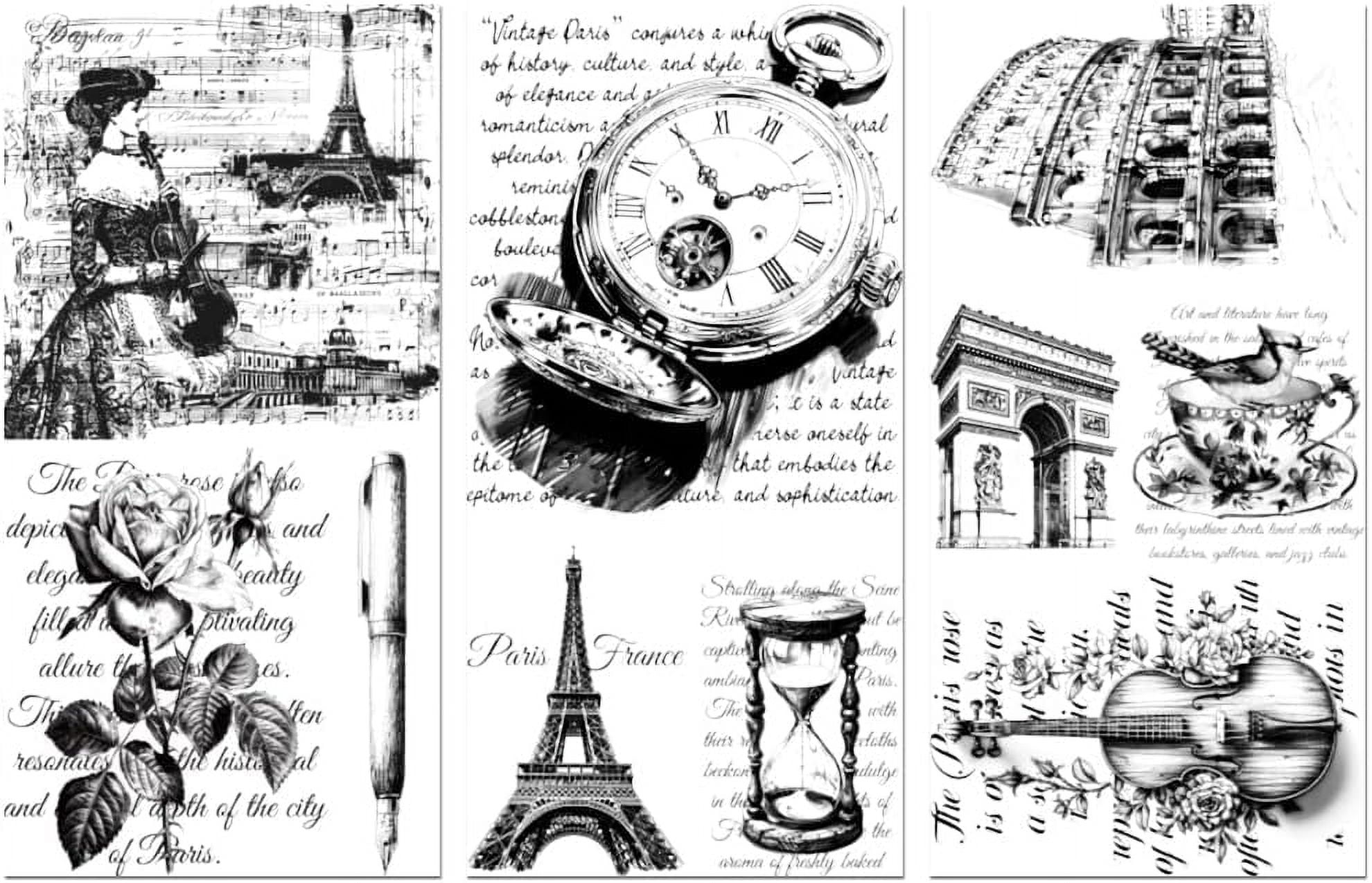 Rub on Transfer Decals for Furniture Crafts 6"x12" 3Pcs Vintage Words ...