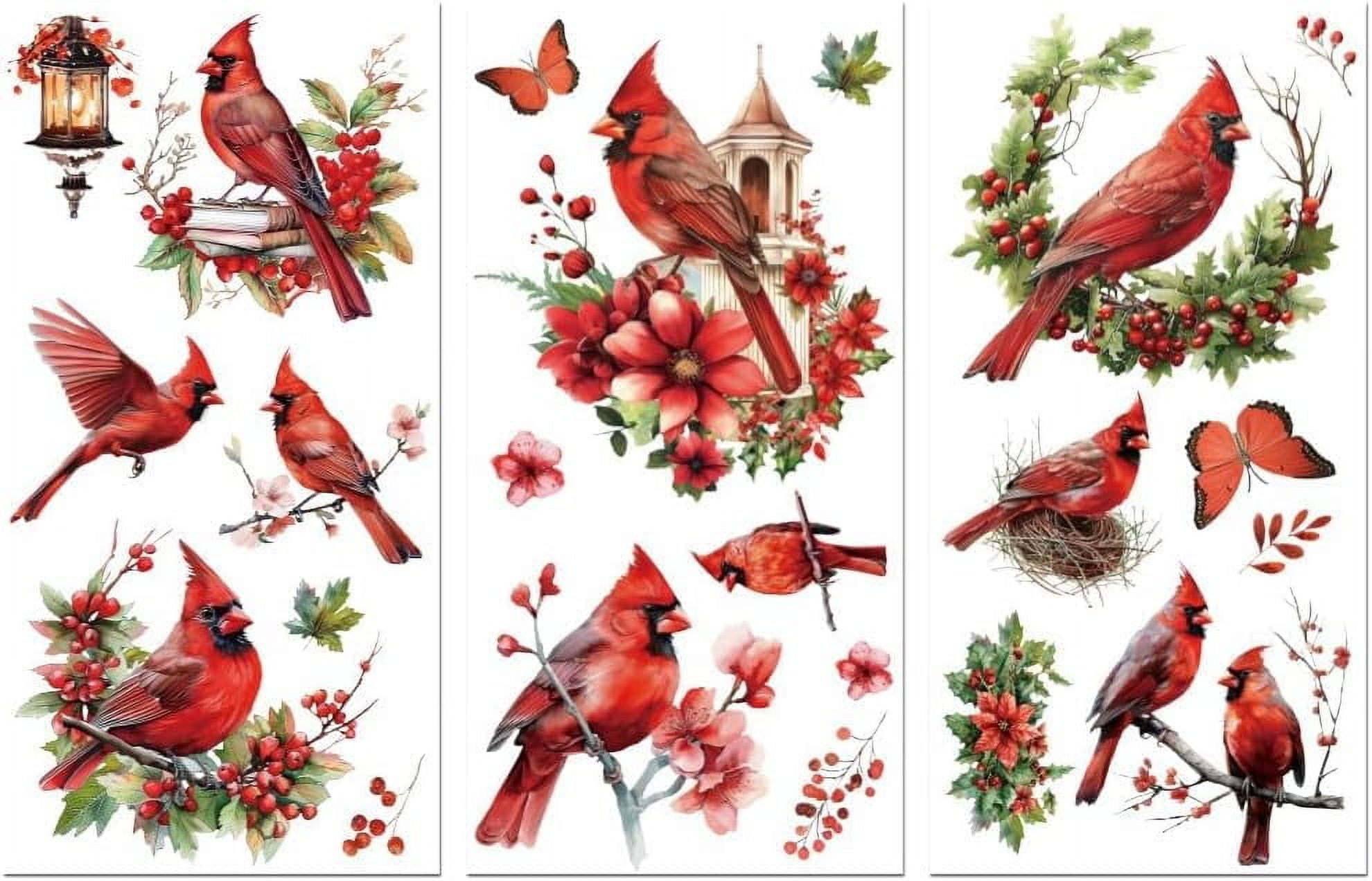 Rub on Transfer Decals for Furniture Crafts Decor 6"x12" 3Pcs Christmas ...