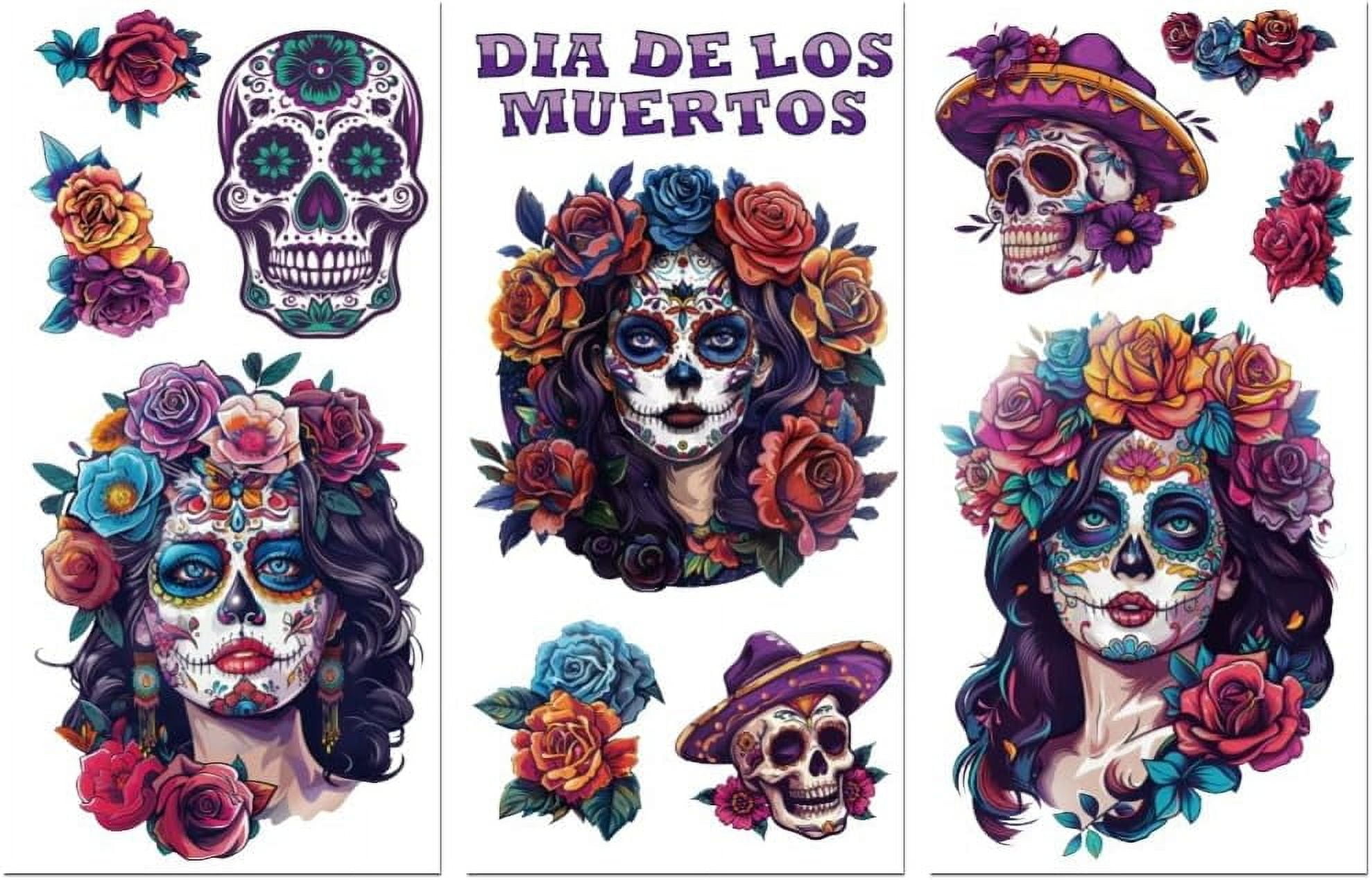 Rub on Transfer Decals for Furniture Crafts Decor 6"x12" 3Pcs Skeleton ...