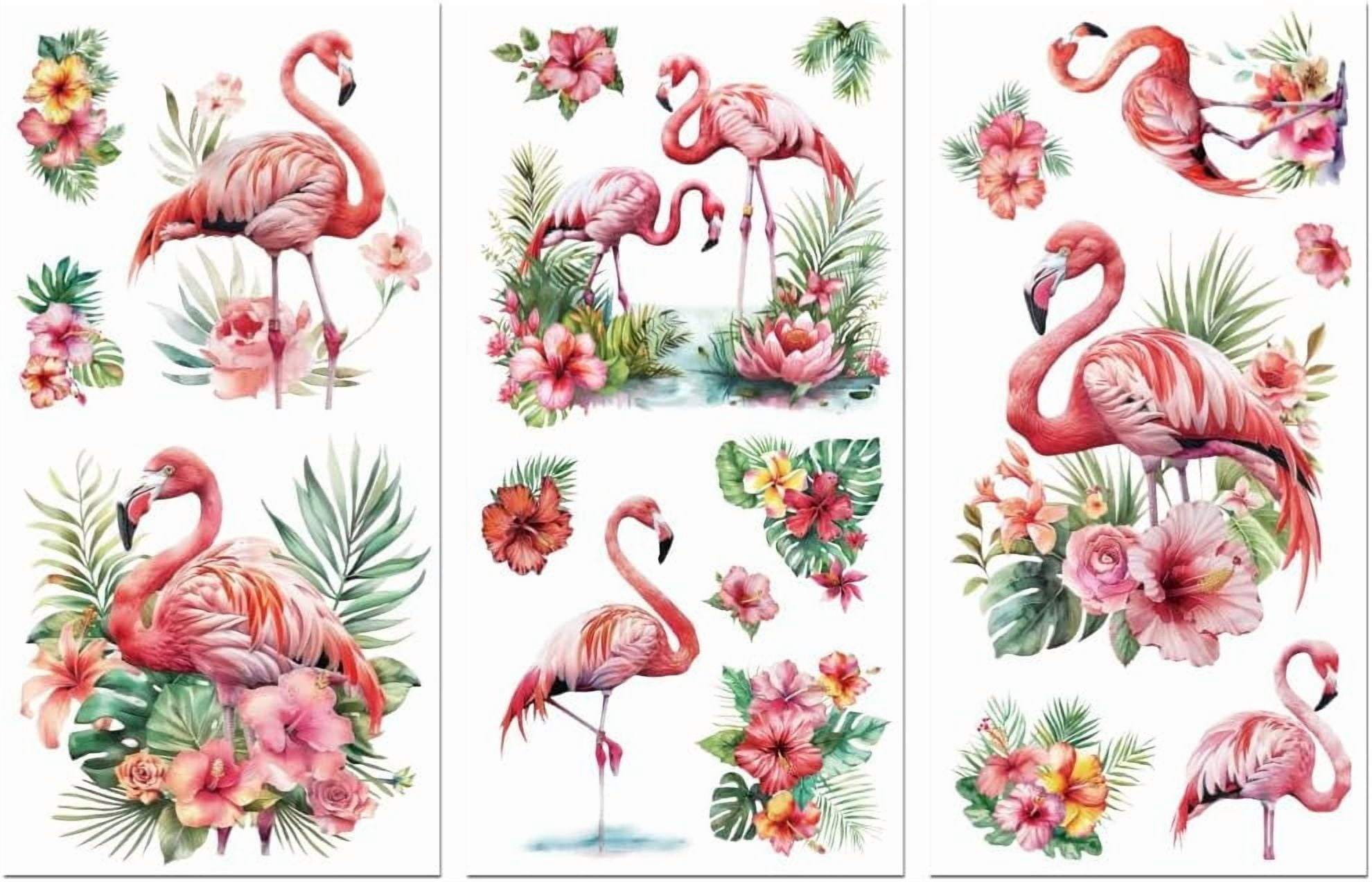 Rub on Transfer Decals for Furniture Crafts Decor 6"x12" 3Pcs Tropical ...