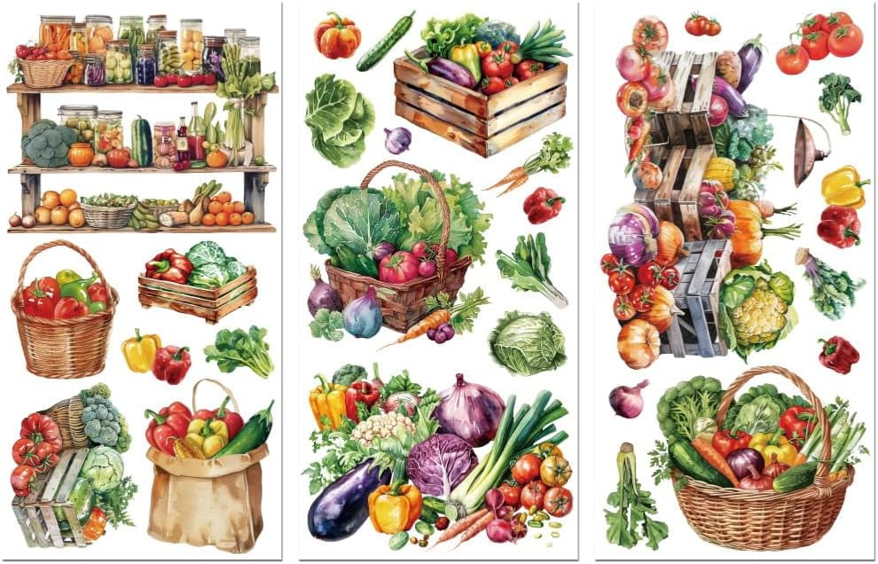 Rub on Transfer Decals for Furniture Crafts Kitchen Refrigerator Decor ...