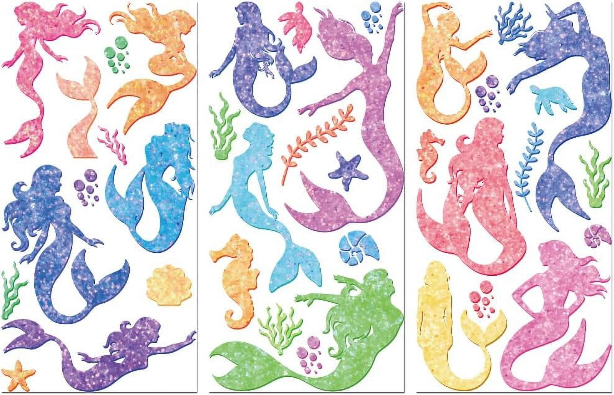 Rub on Transfer Decals for Furniture Crafts Letter 6"x12" 3Pcs Mermaid ...