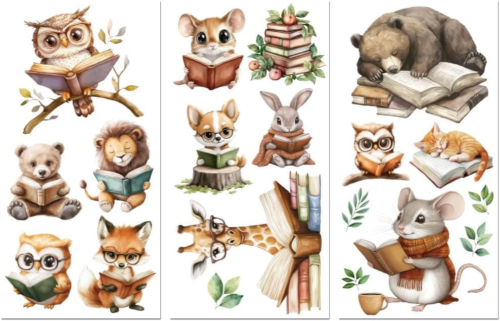 Rub on Transfer Sticker for Furniture Crafts Decor 6"x12" Animal ...