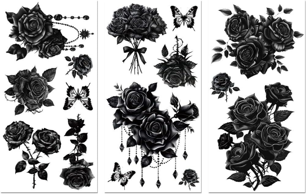 Rub on Transfer Sticker for Furniture Crafts Decor 6"x12" Gothic Black ...