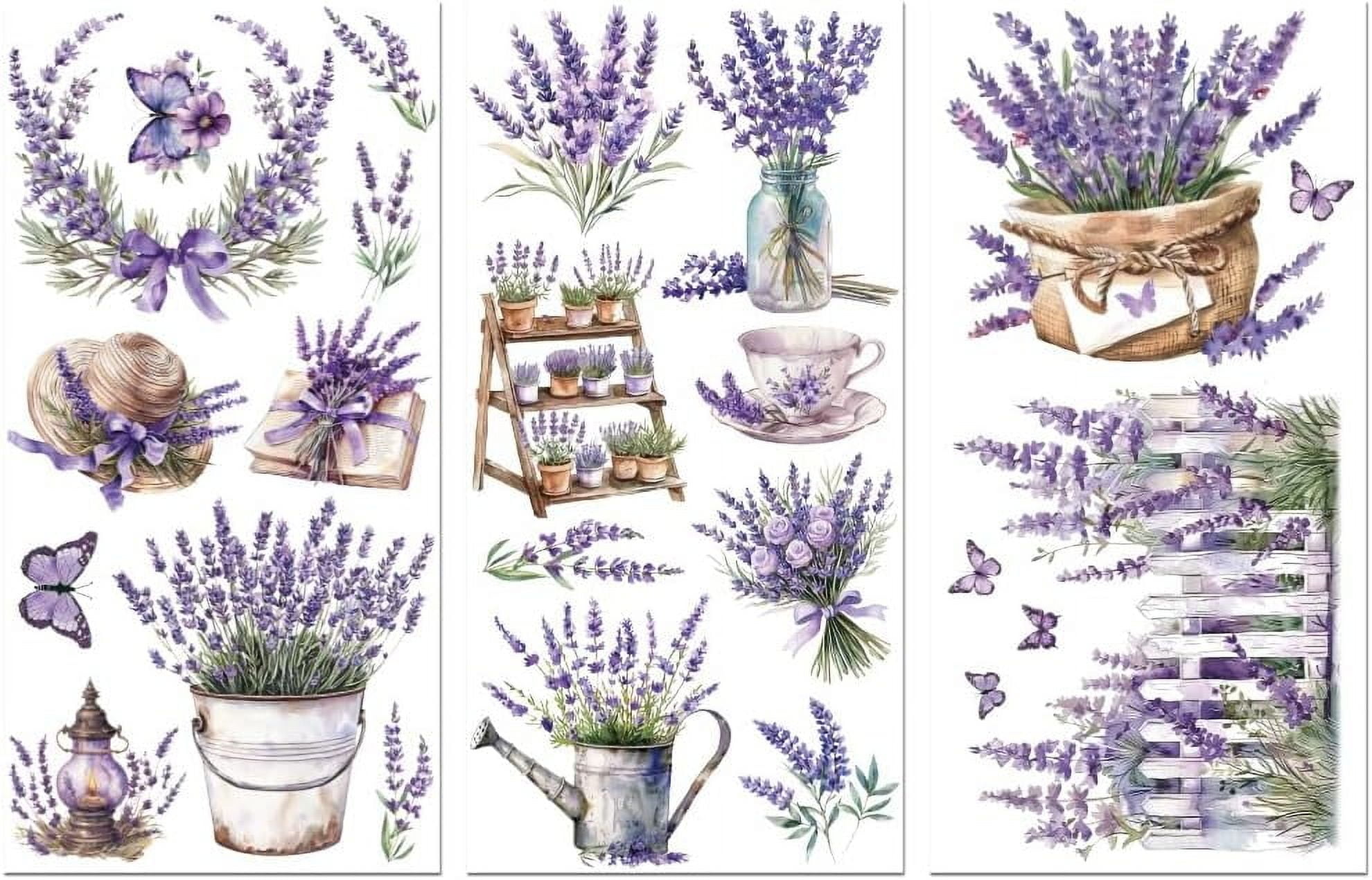 Rub on Transfer Sticker for Furniture Crafts Decor 6"x12" Purple ...