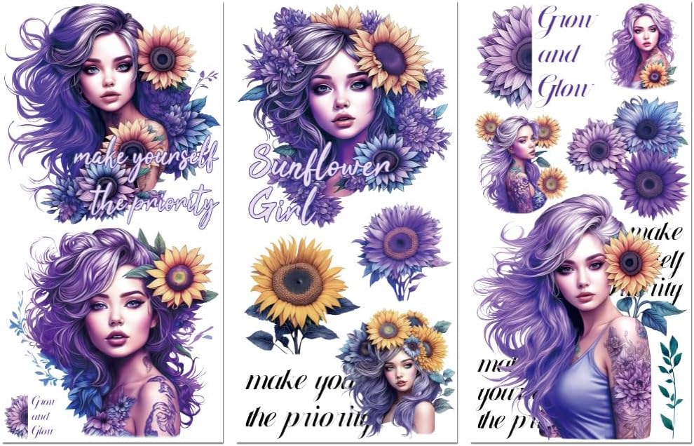 Rub on Transfer Sticker for Furniture Crafts Decor 6"x12" Purple ...