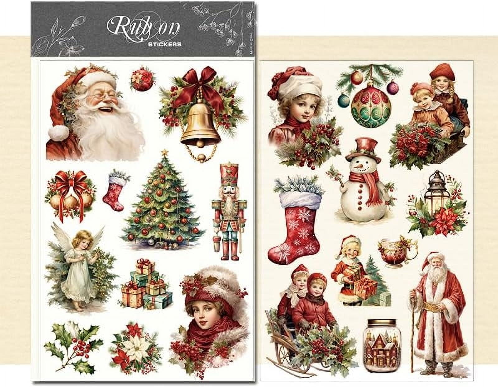 Rub On Transfers Stickers 2 sheets for Crafts Cloth Glass Acrylic Wood ...