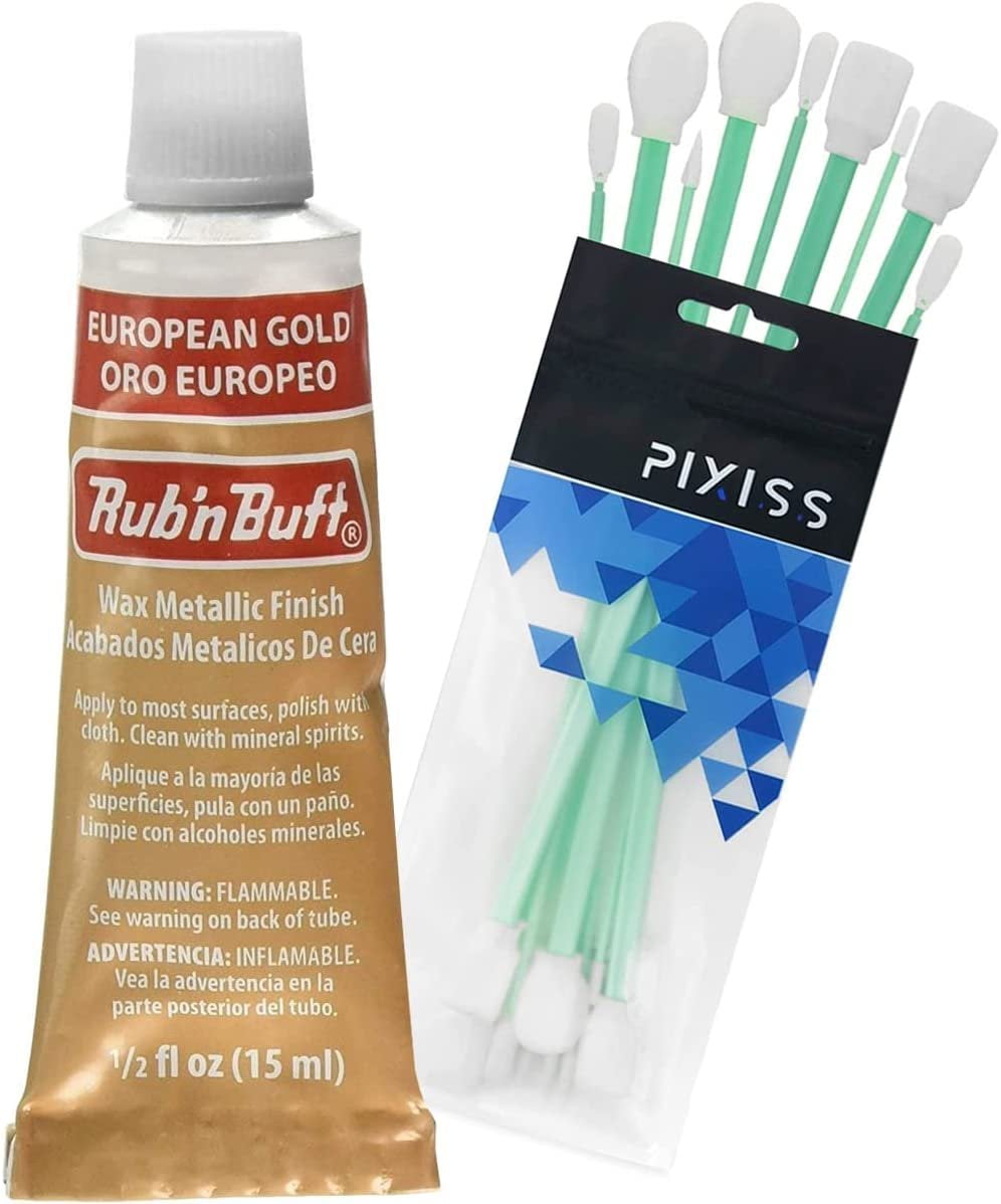 Rub n Buff Wax Metallic European Gold, Rub and Buff Finish, 0.5-Fluid ...
