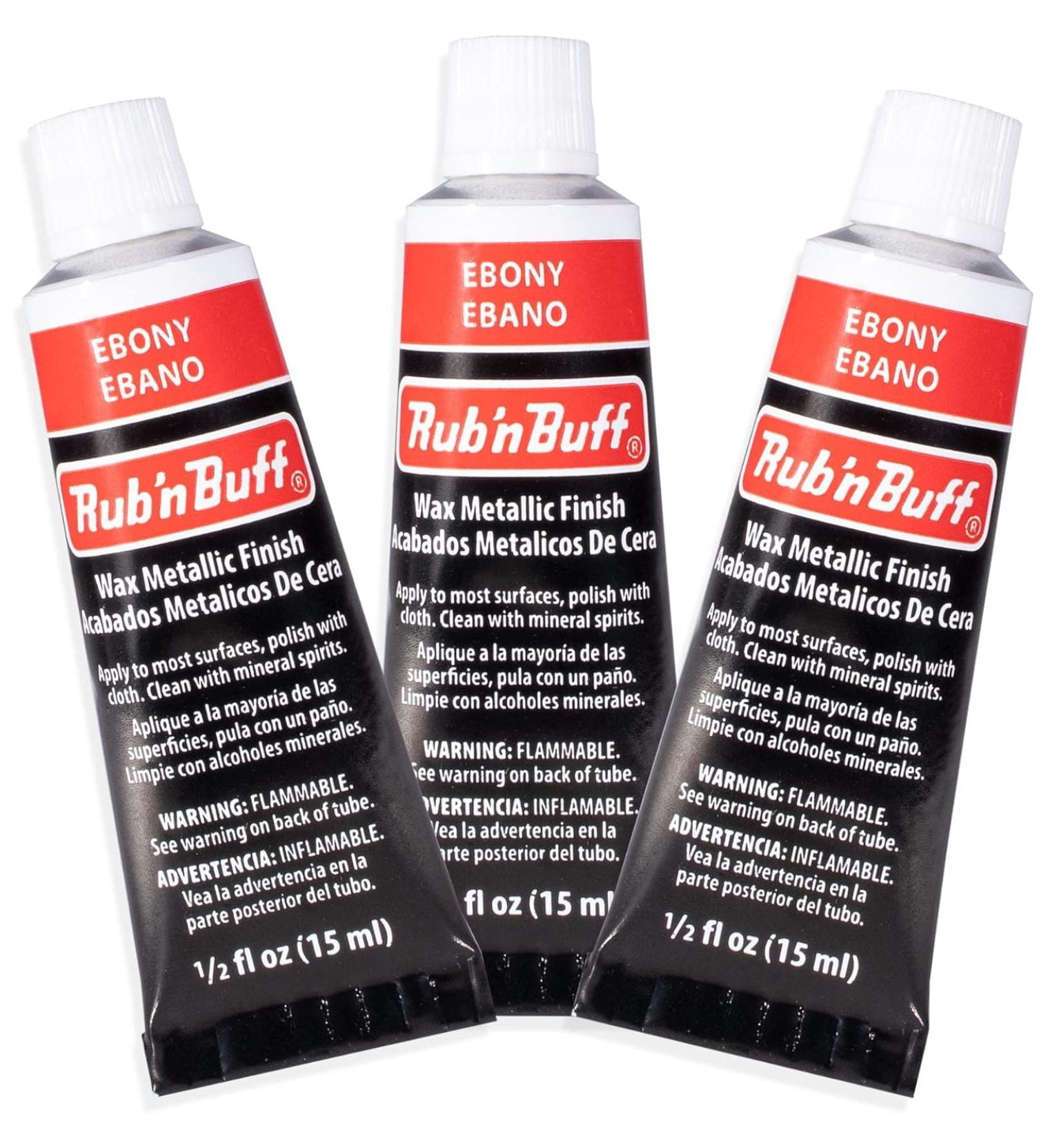 Rub n Buff Wax Metallic Finish - 3 Rub n Buff Ebony 15ml Tubes ...