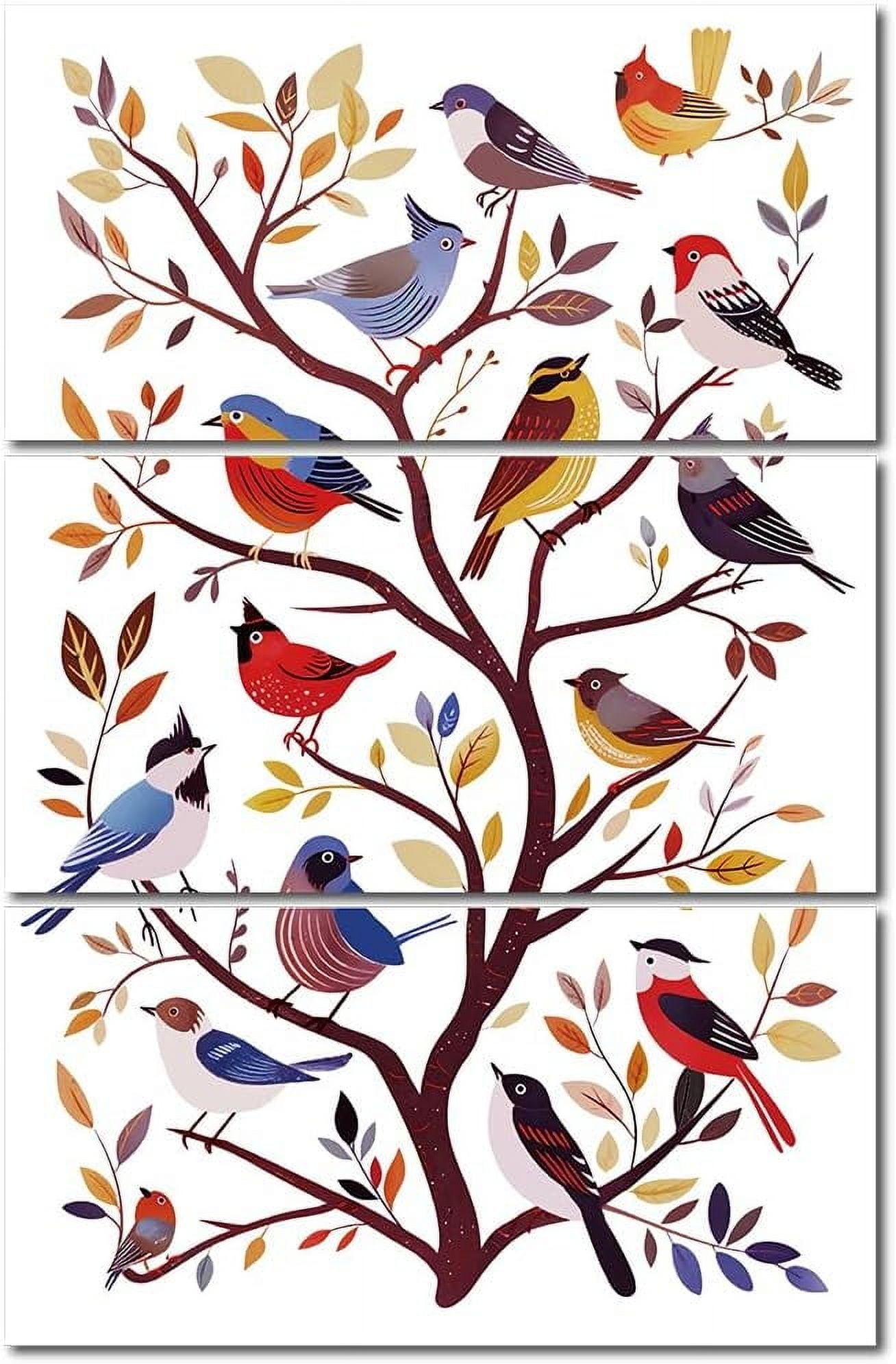 Rub on Transfer Decals for Furniture Crafts 6"x12" 3Pcs Perching Birds ...