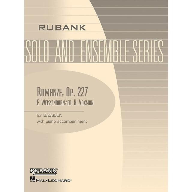 Rubank Publications Romanze, Op 227 (Bassoon Solo with Piano - Grade 2. ...