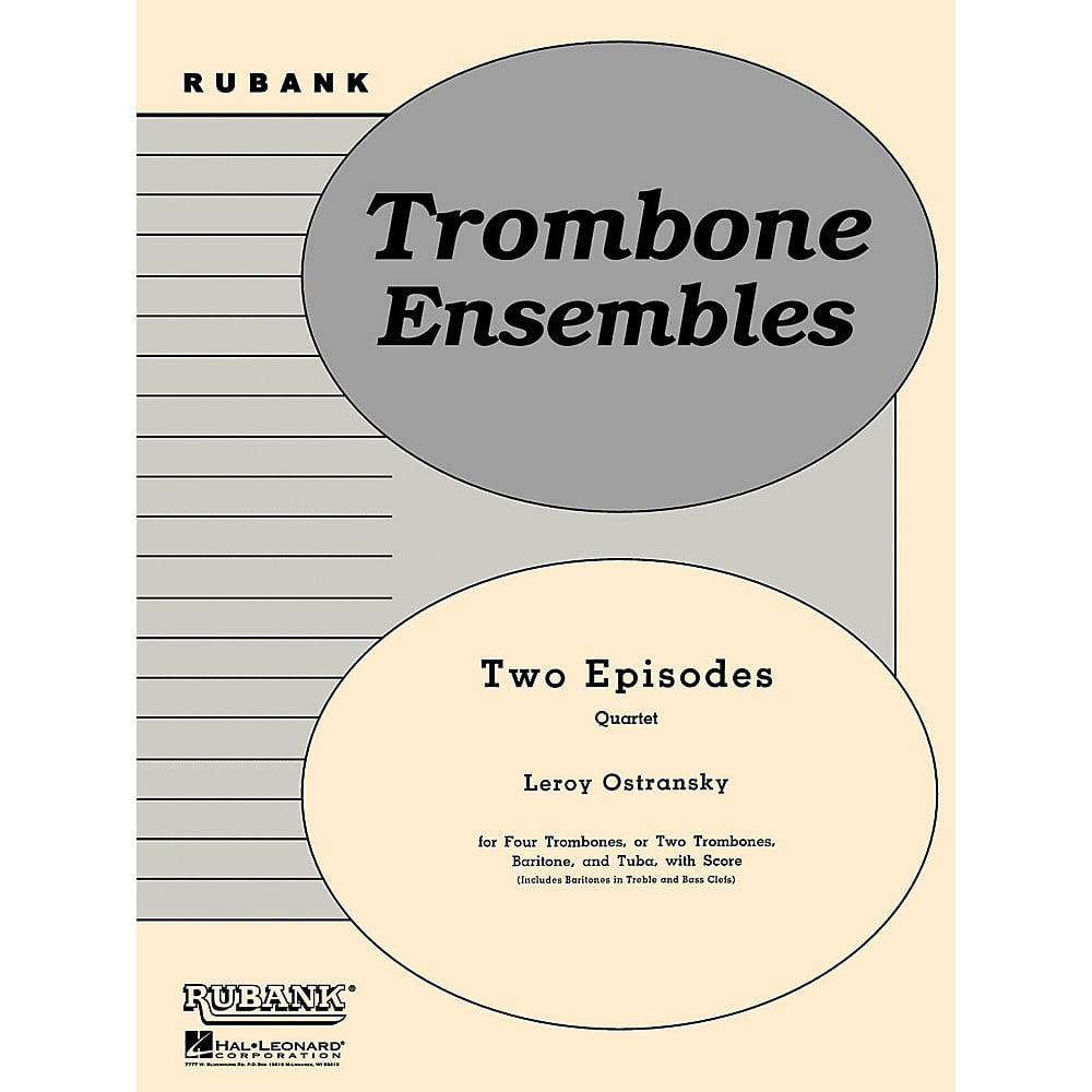 Rubank Publications Two Episodes (Trombone or Brass Quartet - Grade 2 ...