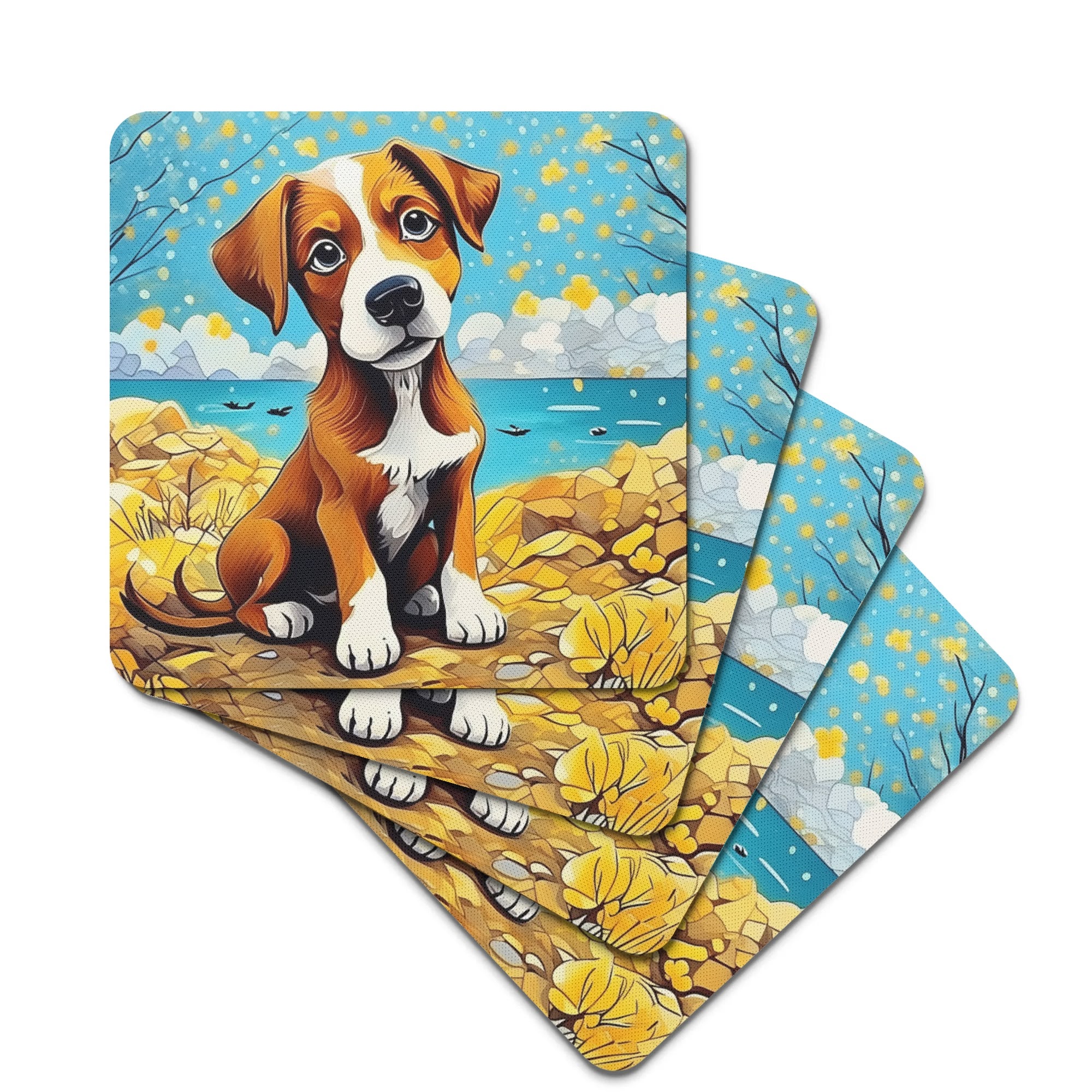 RubbeRubber Square Coasters with Exquisite Cute Not Easily Deformed ...