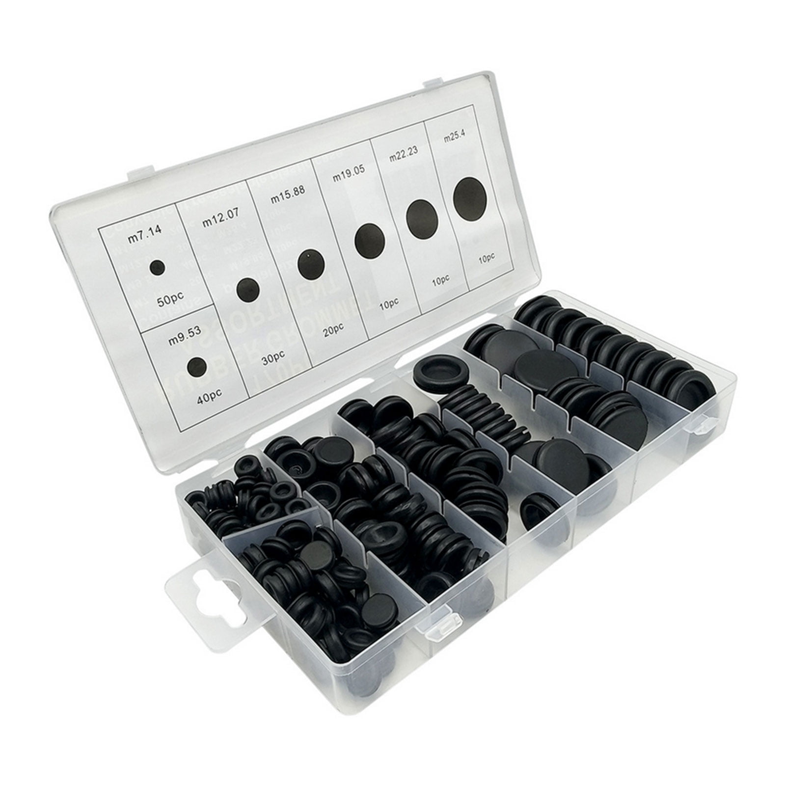Rubber 170Pcs Rubber Grommets Assortment Firewall Hole Plug Electrical ...