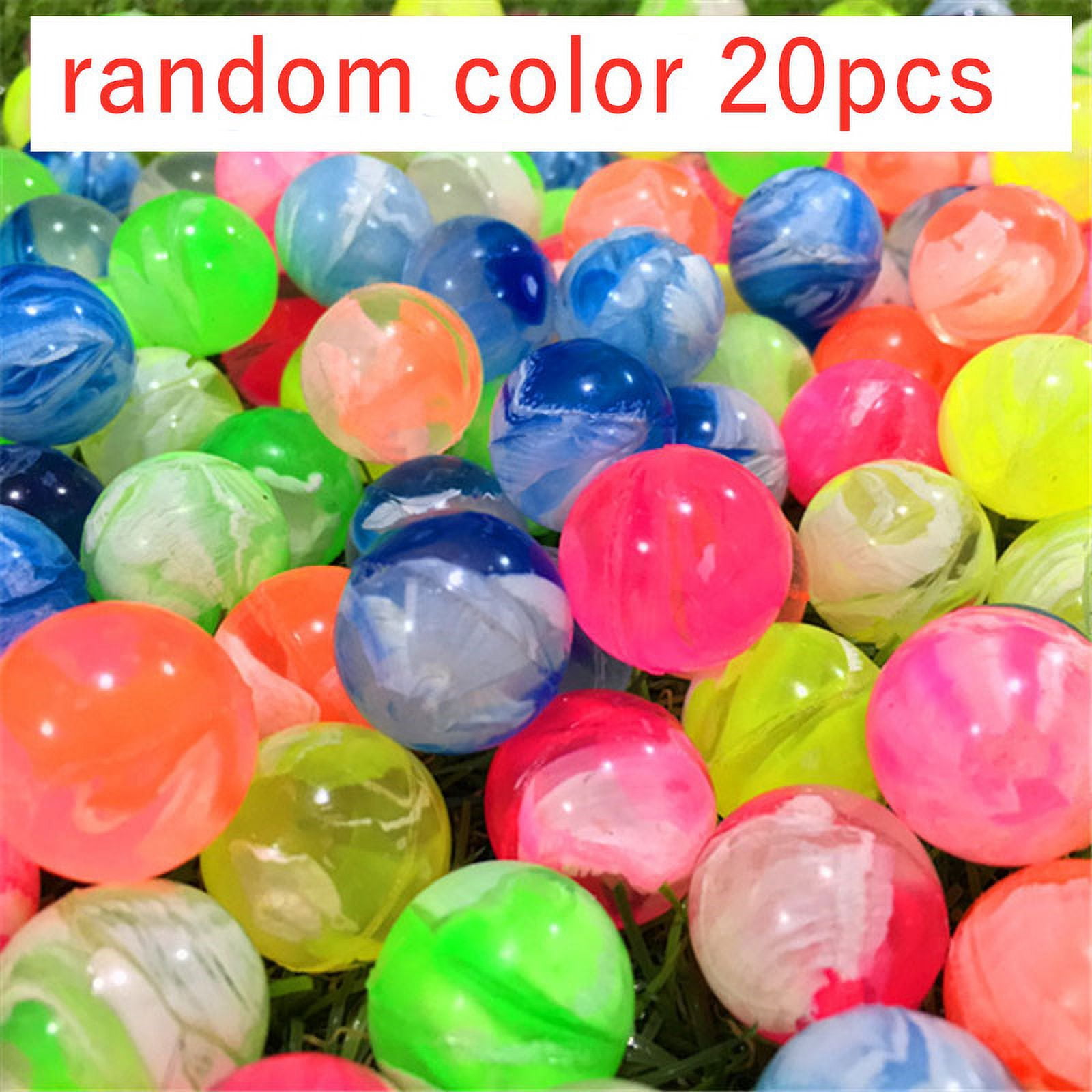 Rubber 19mm Cloud Bouncy Balls Funny Toy Jumping Mini Neon Swirl ...