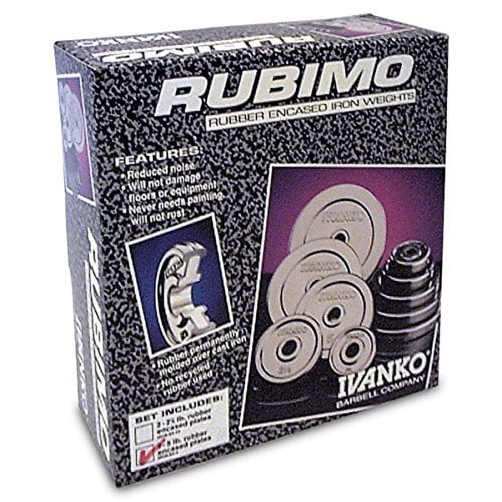 Rubber 5 Lb. Plates (RUB-5 PAIR) for 1" and 1-1/16" bars - Walmart.com