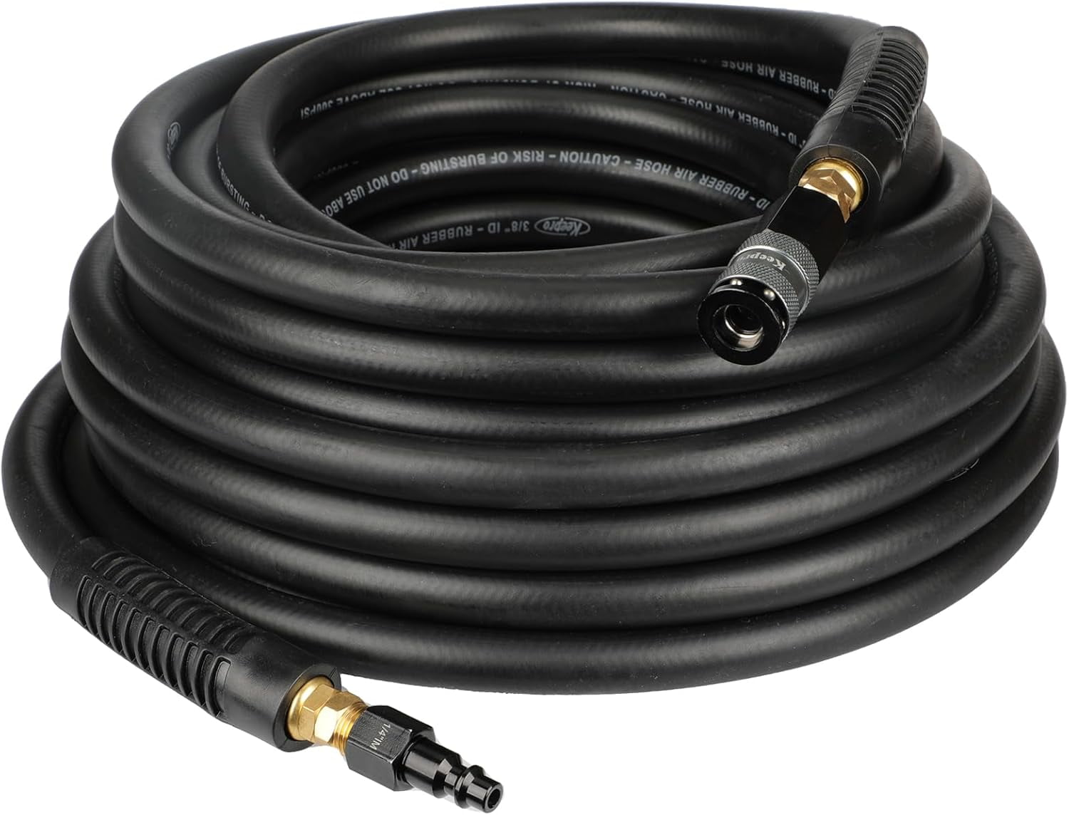 Rubber Air Hose, Durable Air Compressor Hose 3/8 Inch ID By 50 Long ...