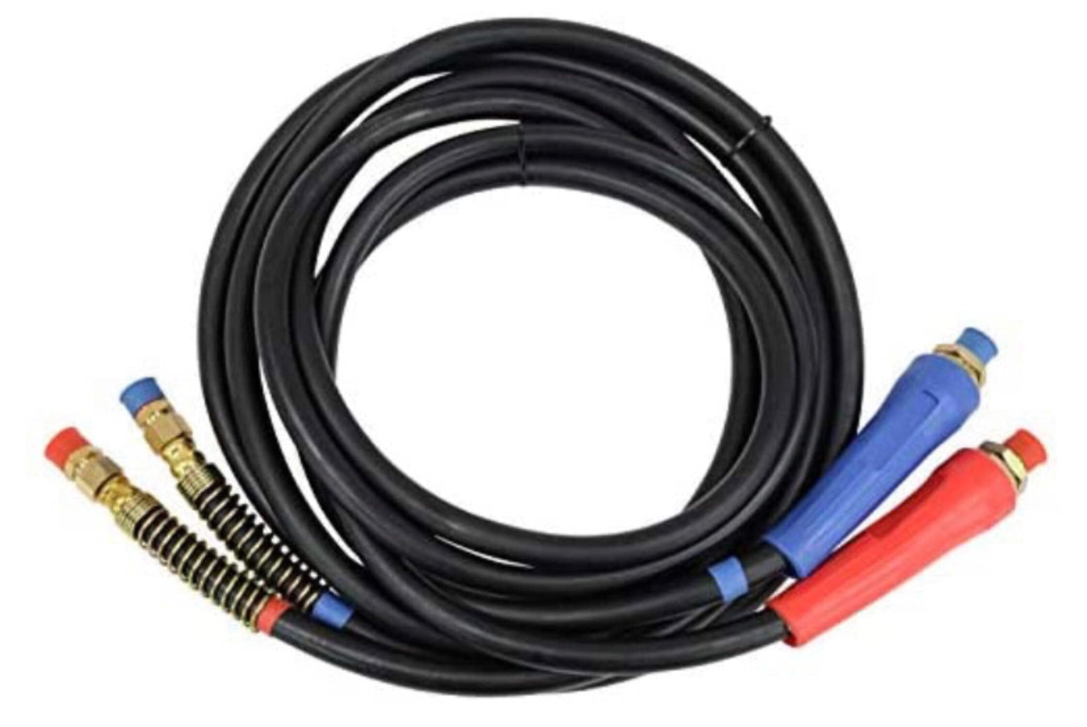 Rubber Air Line Set 12'w/Red Blue Handles 1/2" Swivel Fittings Replaces ...