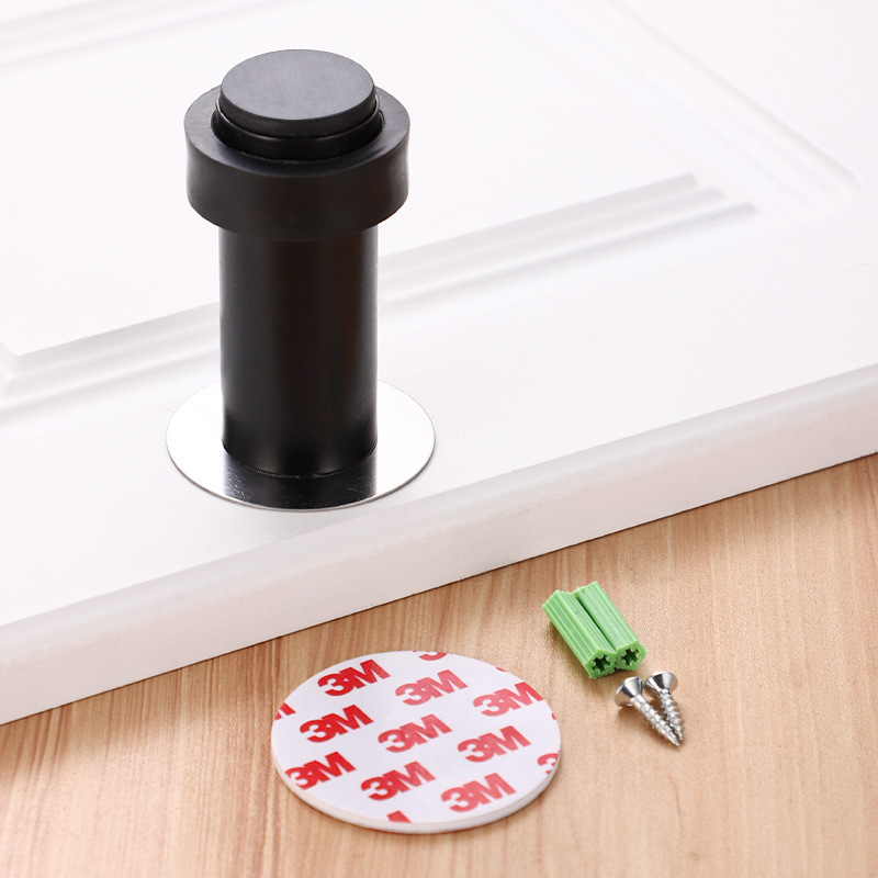 Rubber Anti-Collision Door Stop No-Drill Stainless Steel Round Door ...