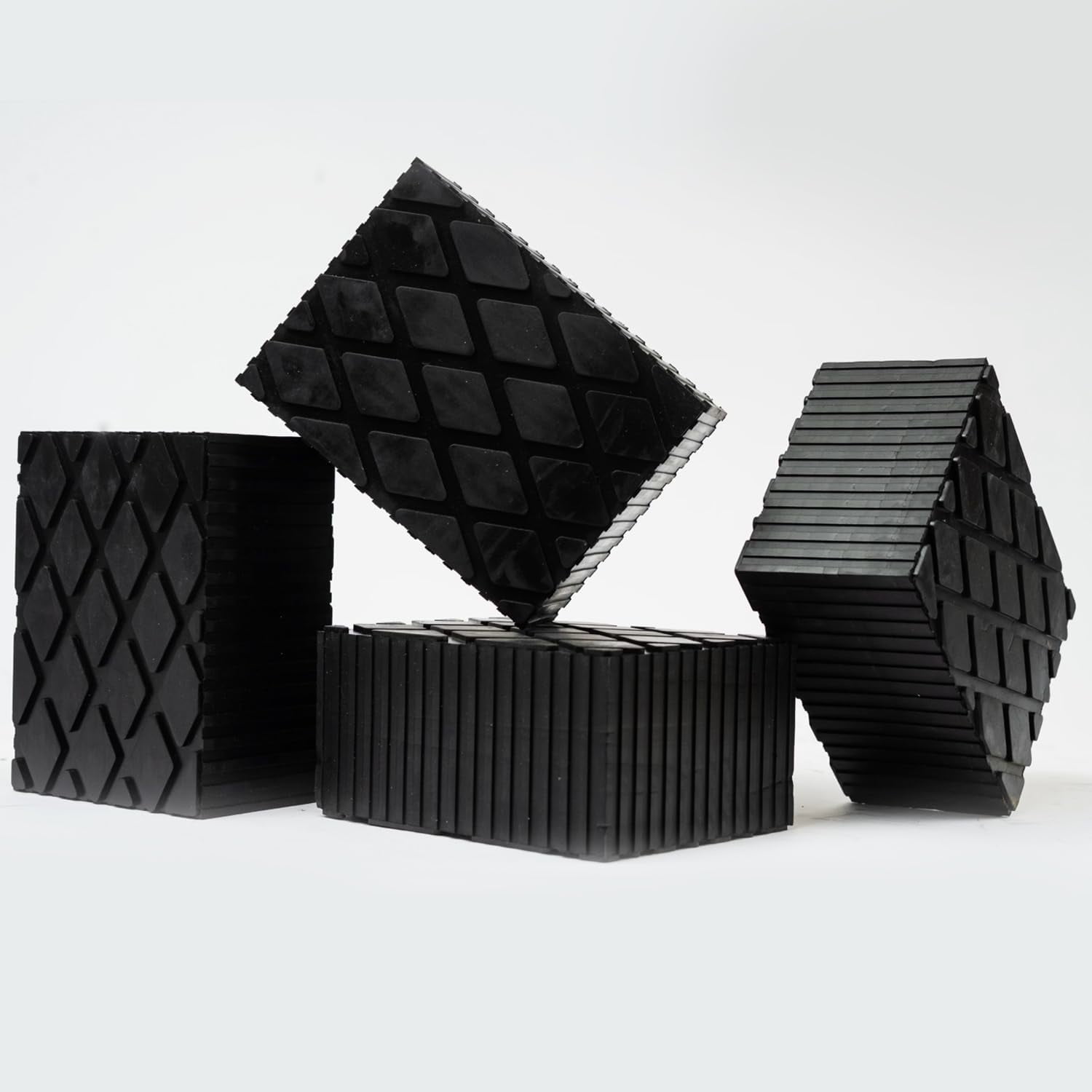 Rubber Auto Lift Block Spacer Pad – Extra Height 6-3/8" x 4-3/4" x 3" Heavy-Duty Lift Pads for ...