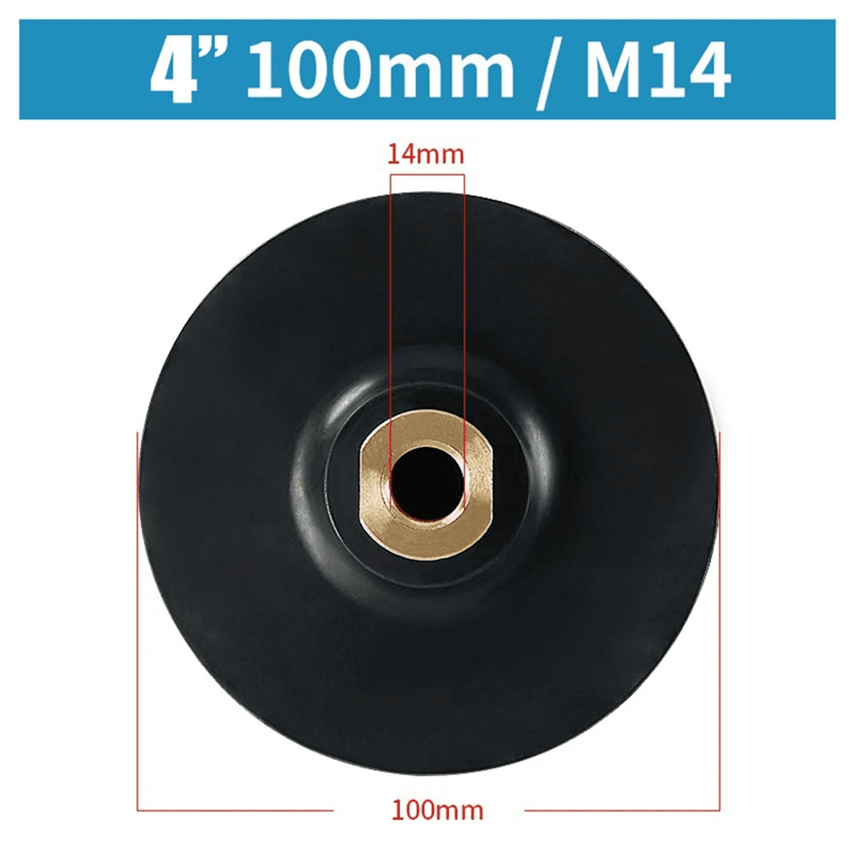 Rubber Backing Pad Polishing Grinding Disc Holder for Angle Grinder M14 ...