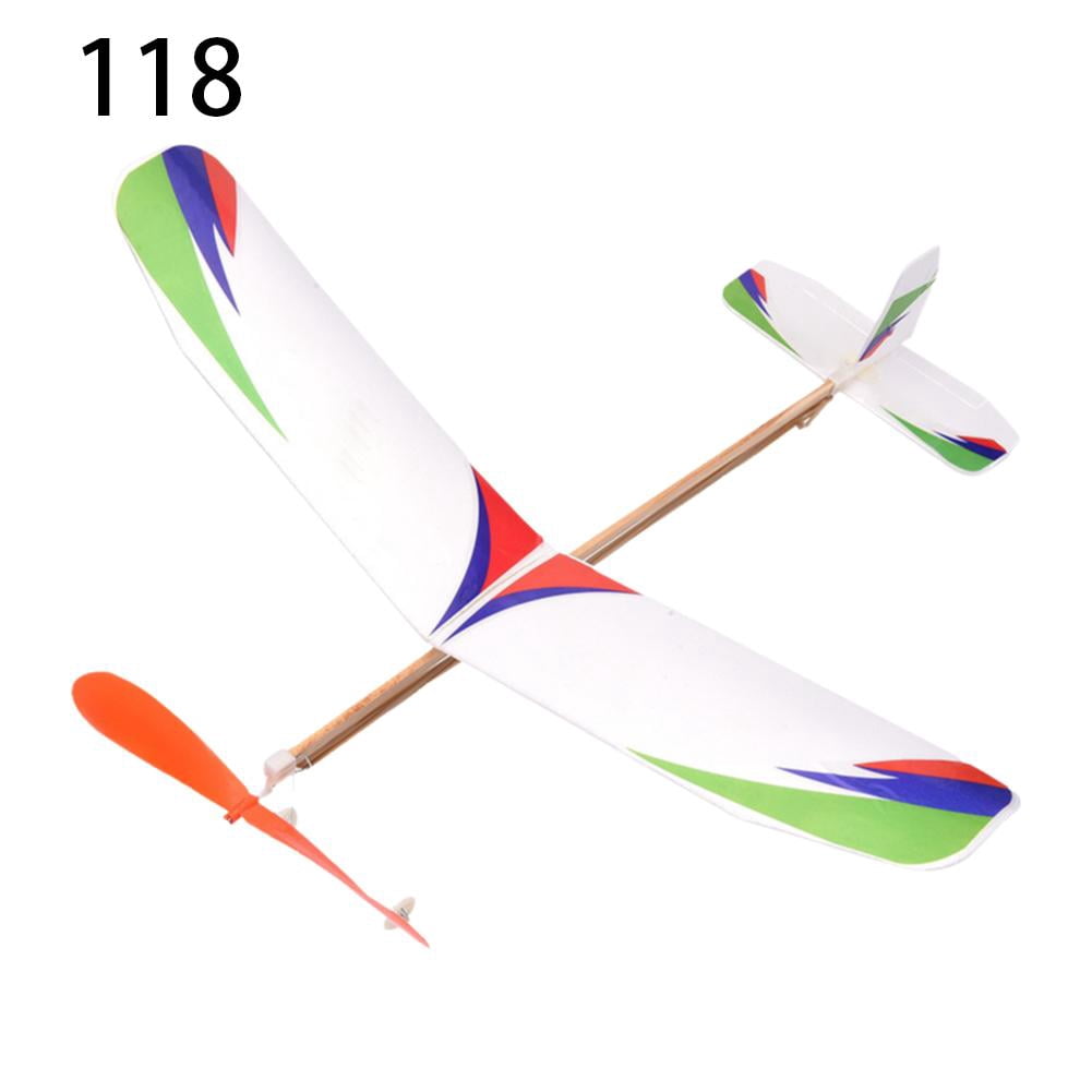 Rubber Band Elastic Powered Aircraft Flying Plane Airplane DIY X0B5 ...