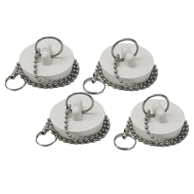 Rubber Bath Plugs No Leaks Replacement Sink Plug With 4x Chain 28mm ...