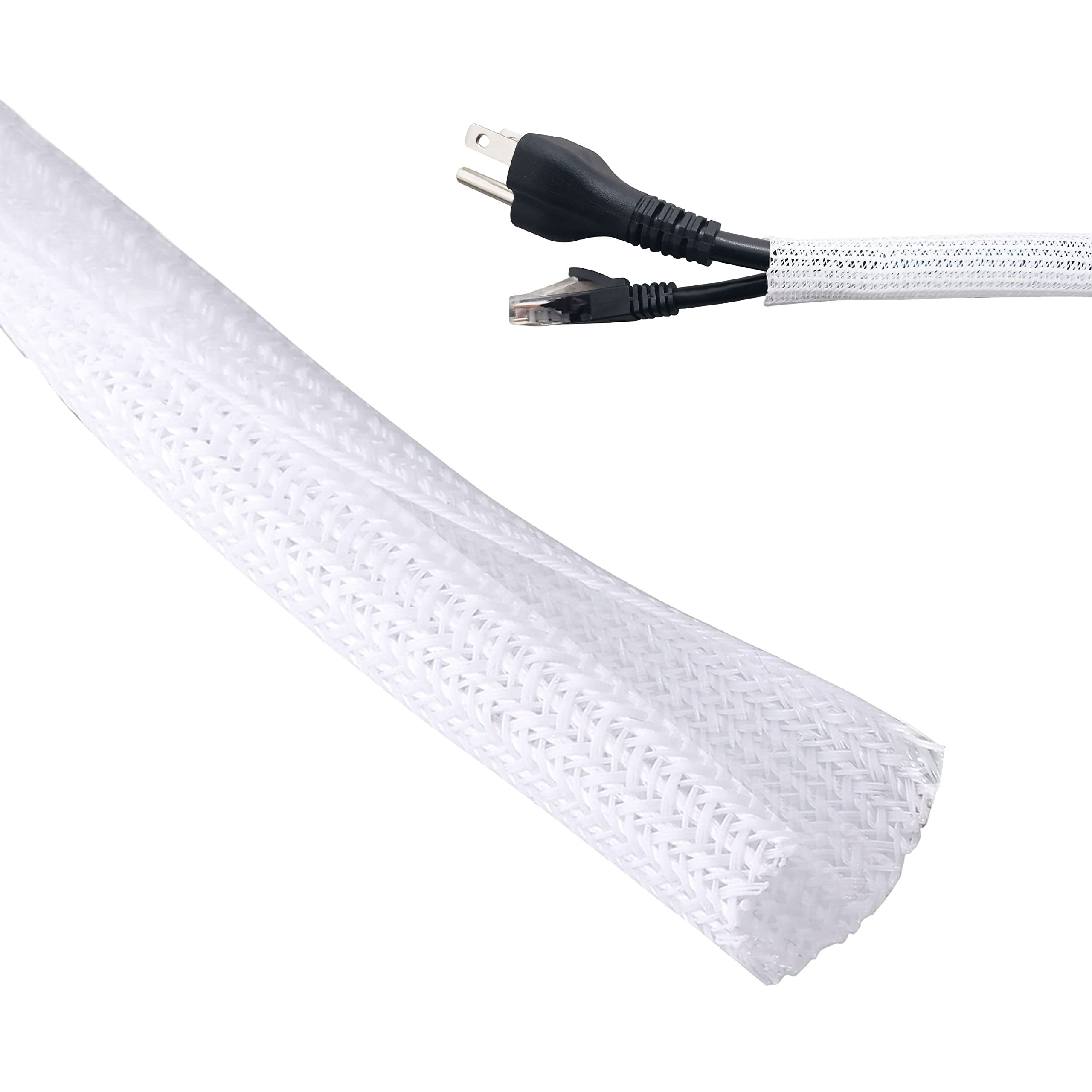 Rubber Bond 8ft Cable Management Sleeve | 0.50" Cord Protector Wire ...
