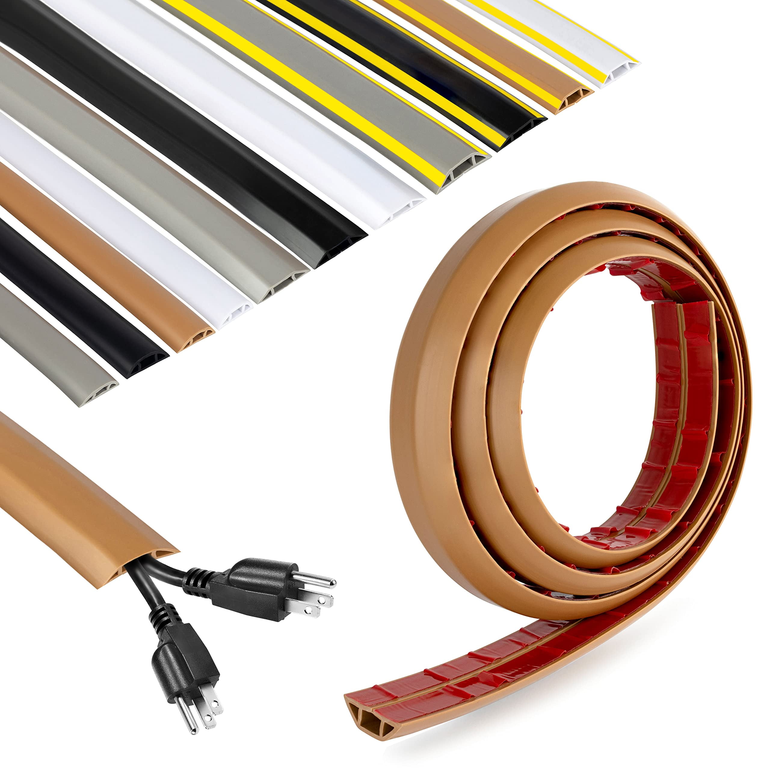 Rubber Bond Cord Cover Floor Cable Protector - Strong Self Adhesive ...