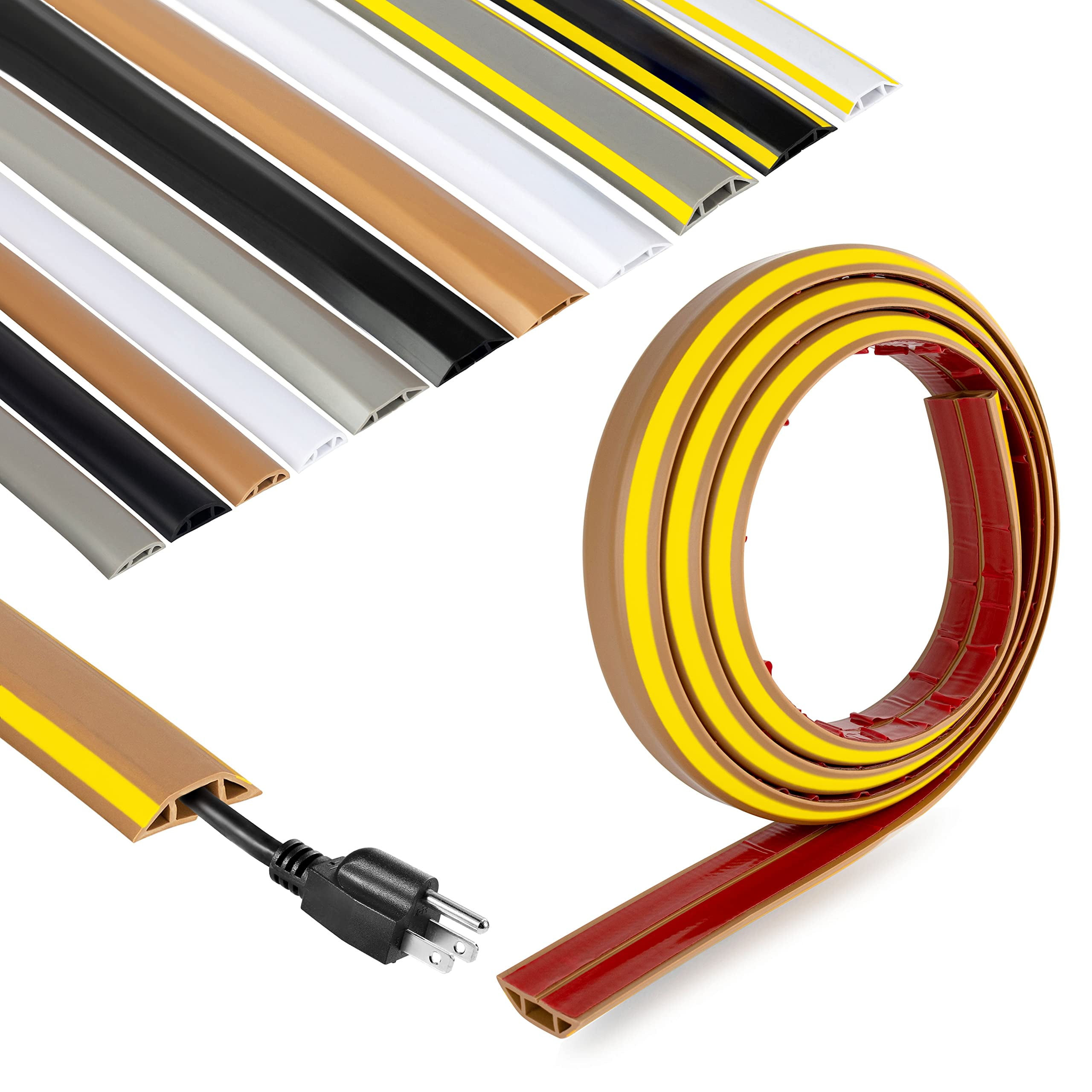 Rubber Bond Cord Cover Floor Cable Protector - Strong Self Adhesive ...
