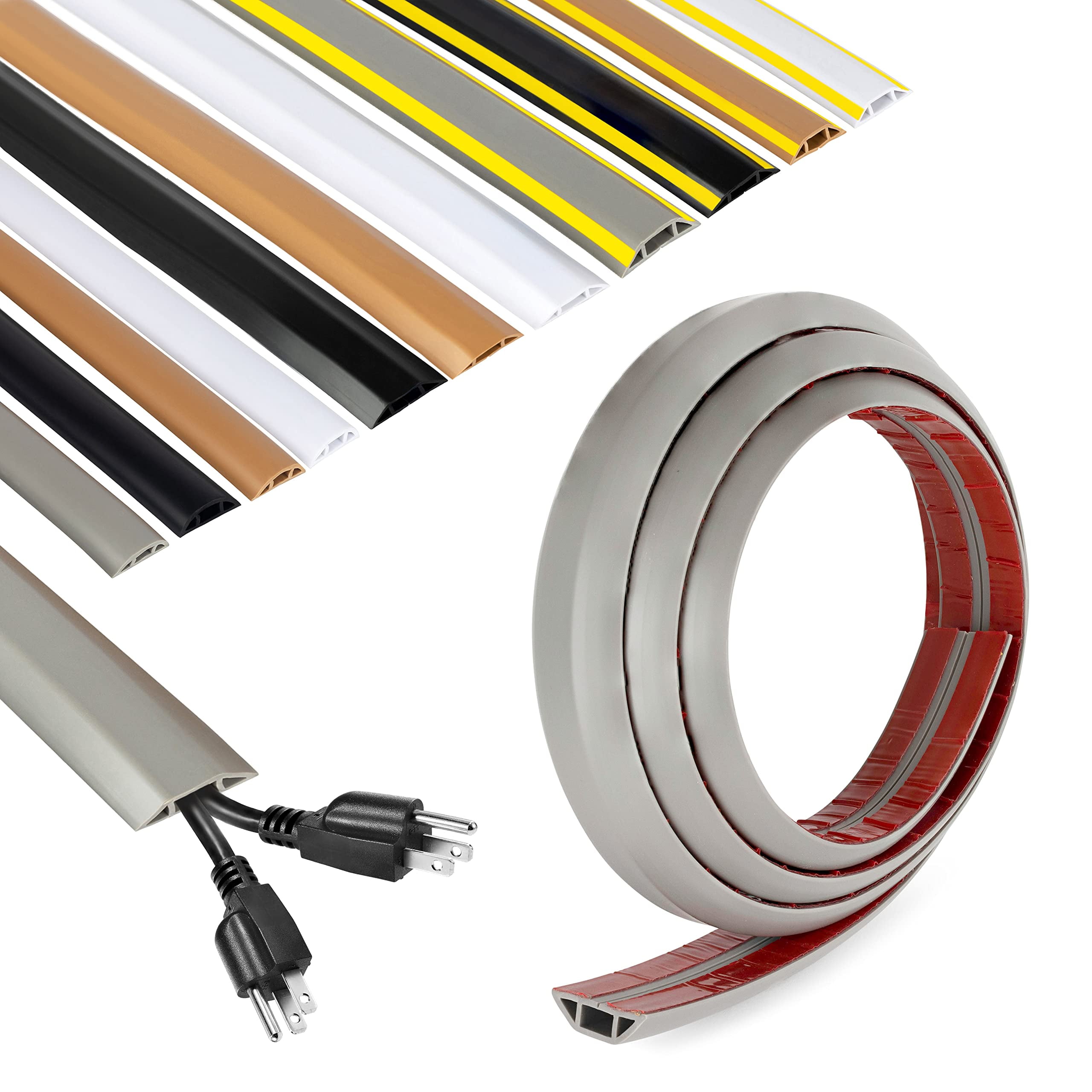 Rubber Bond Cord Cover Floor Cable Protector - Strong Self Adhesive ...