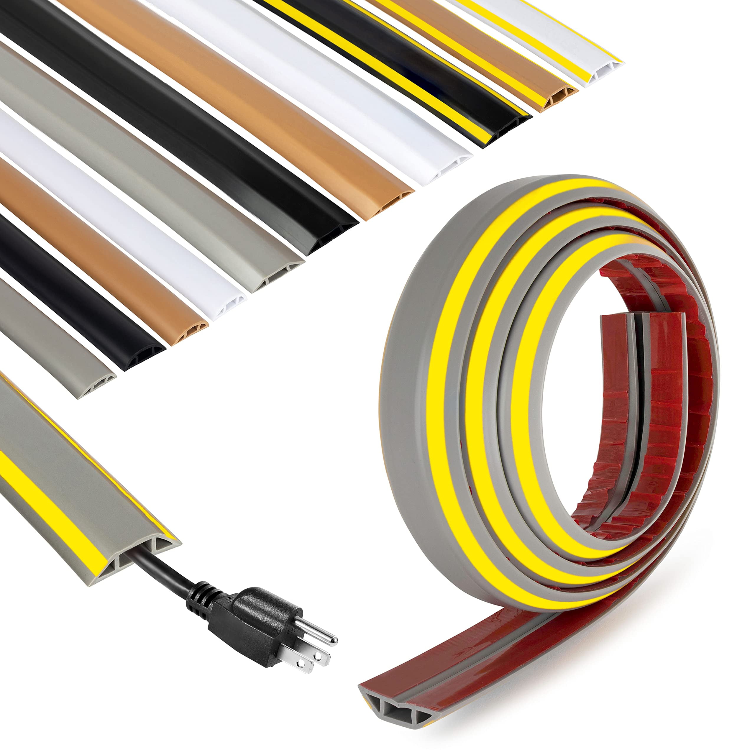 Rubber Bond Cord Cover Floor Cable Protector - Strong Self Adhesive ...