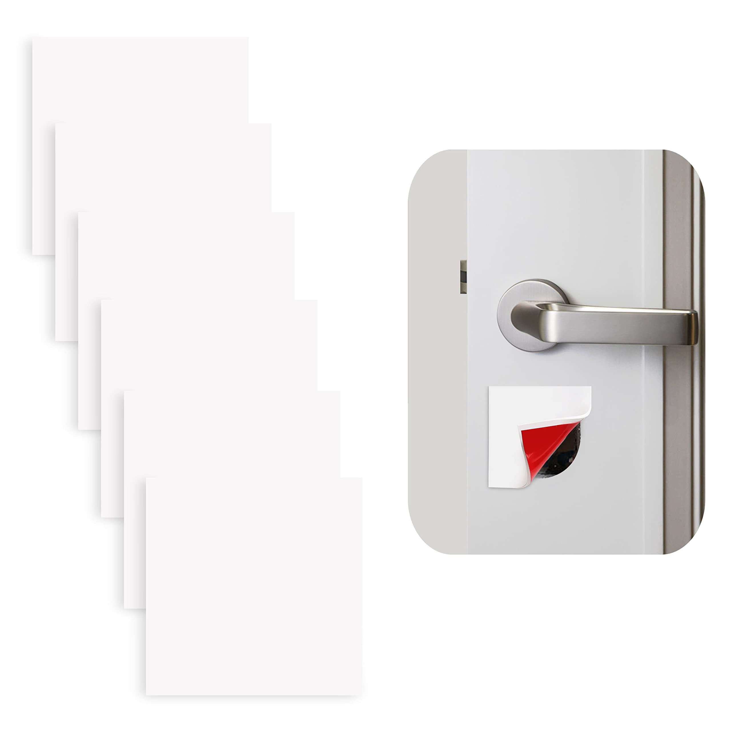 Rubber Bond Door Hole Cover Plate 6 Pack - 3"x3" Self-Adhesive Rubber ...