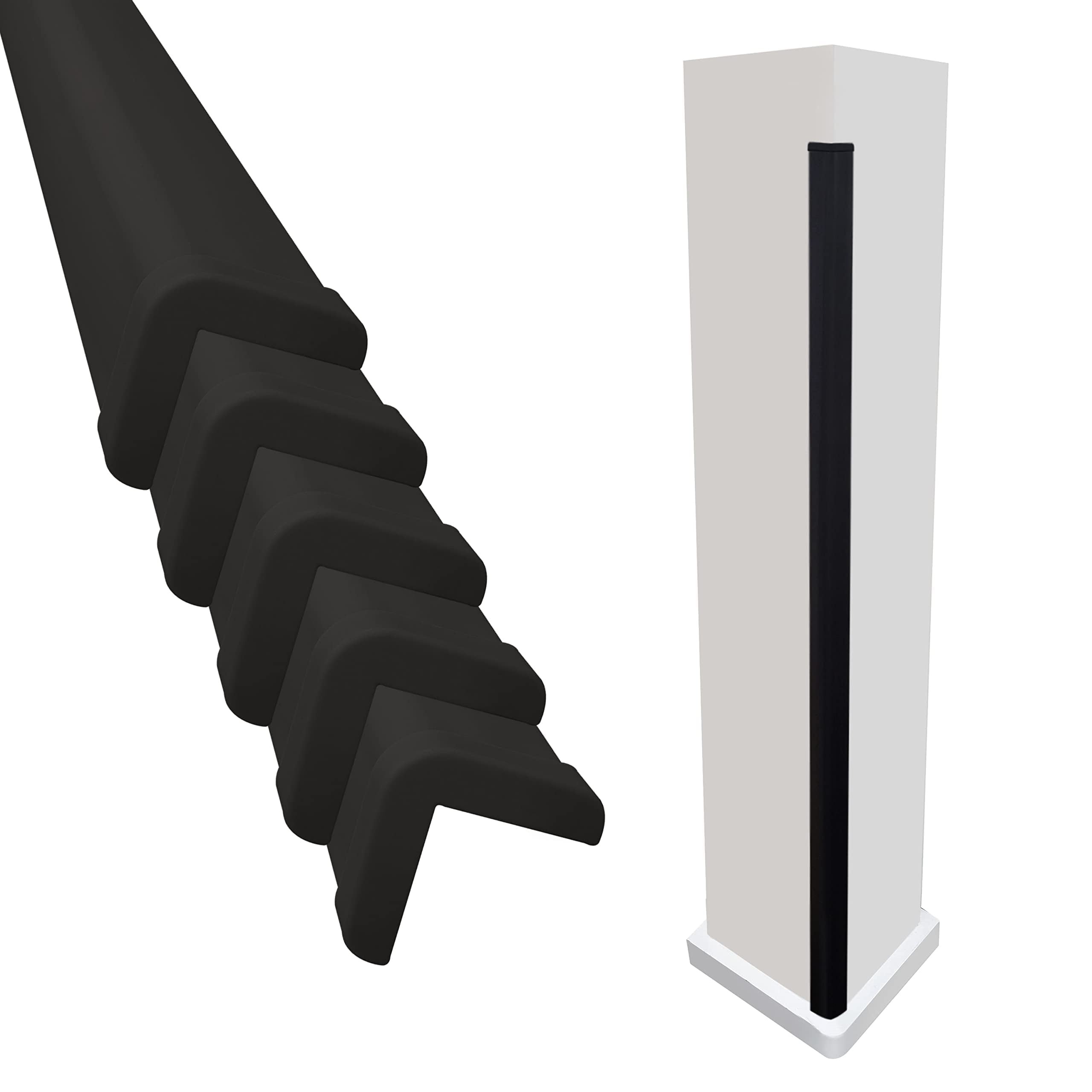 Rubber Bond Wall Corner Guard Edge Protector, 1x1x36 inch Baby Proofing ...