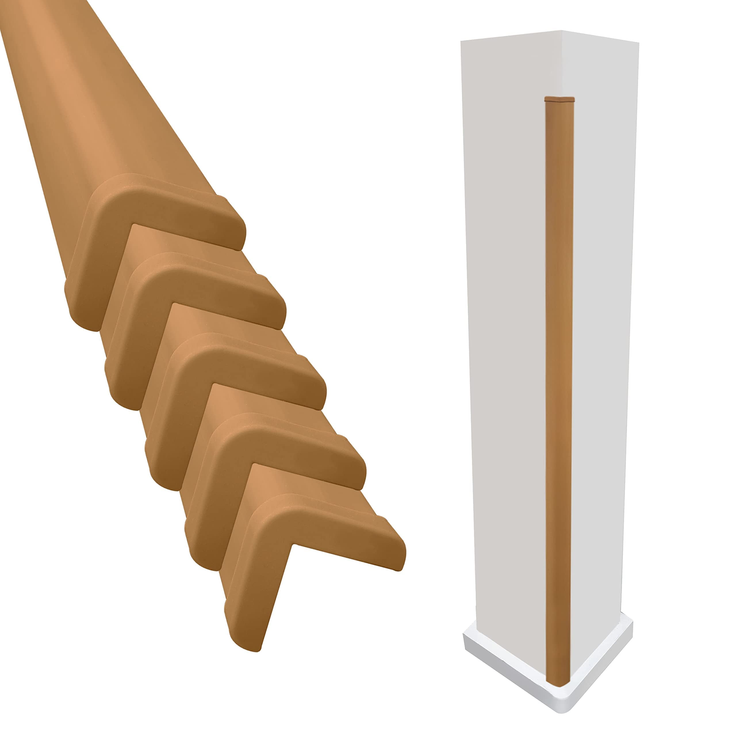 Rubber Bond Wall Corner Guard Edge Protector, 1x1x36 inch Baby Proofing ...