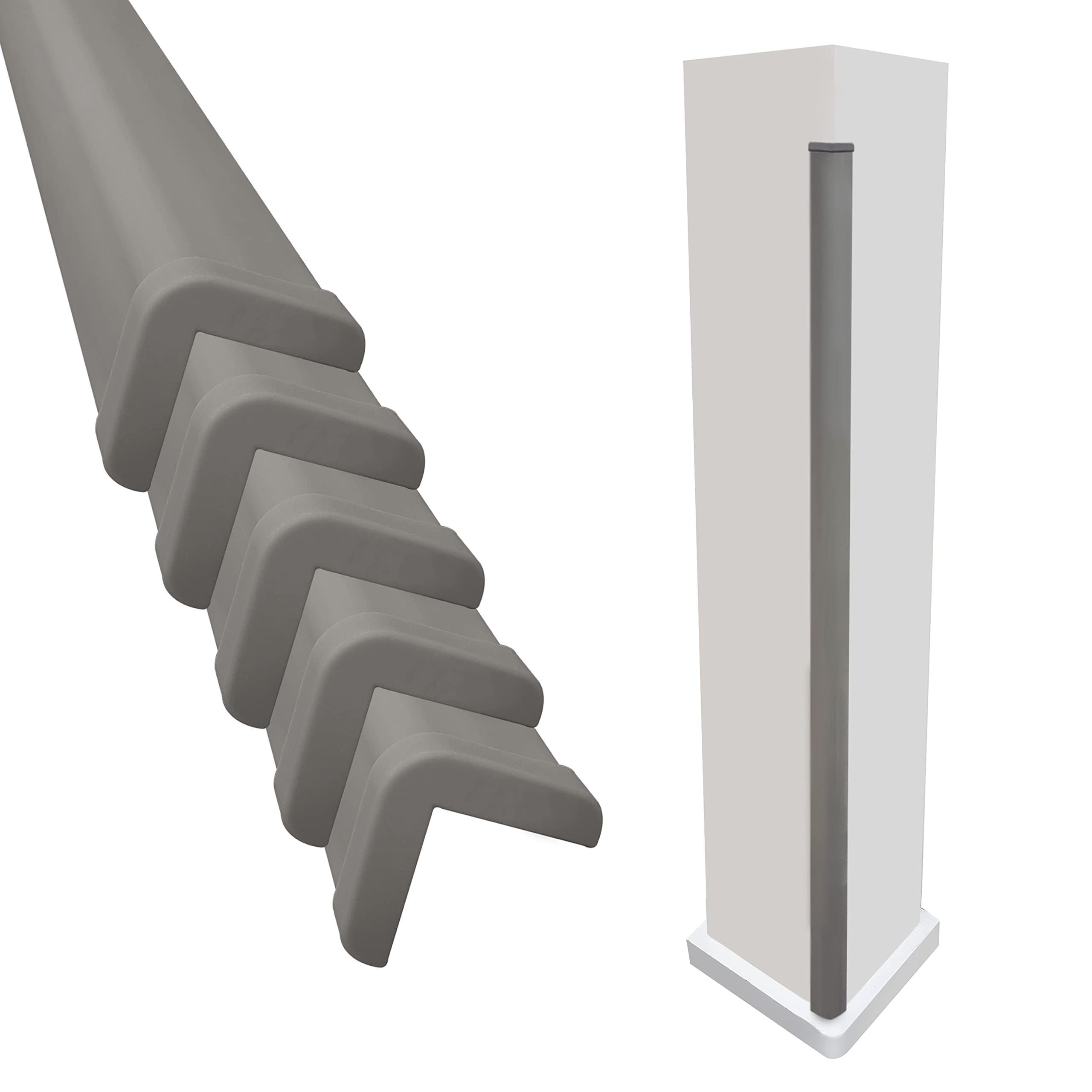 Rubber Bond Wall Corner Guard Edge Protector, 1x1x36 inch Baby Proofing ...