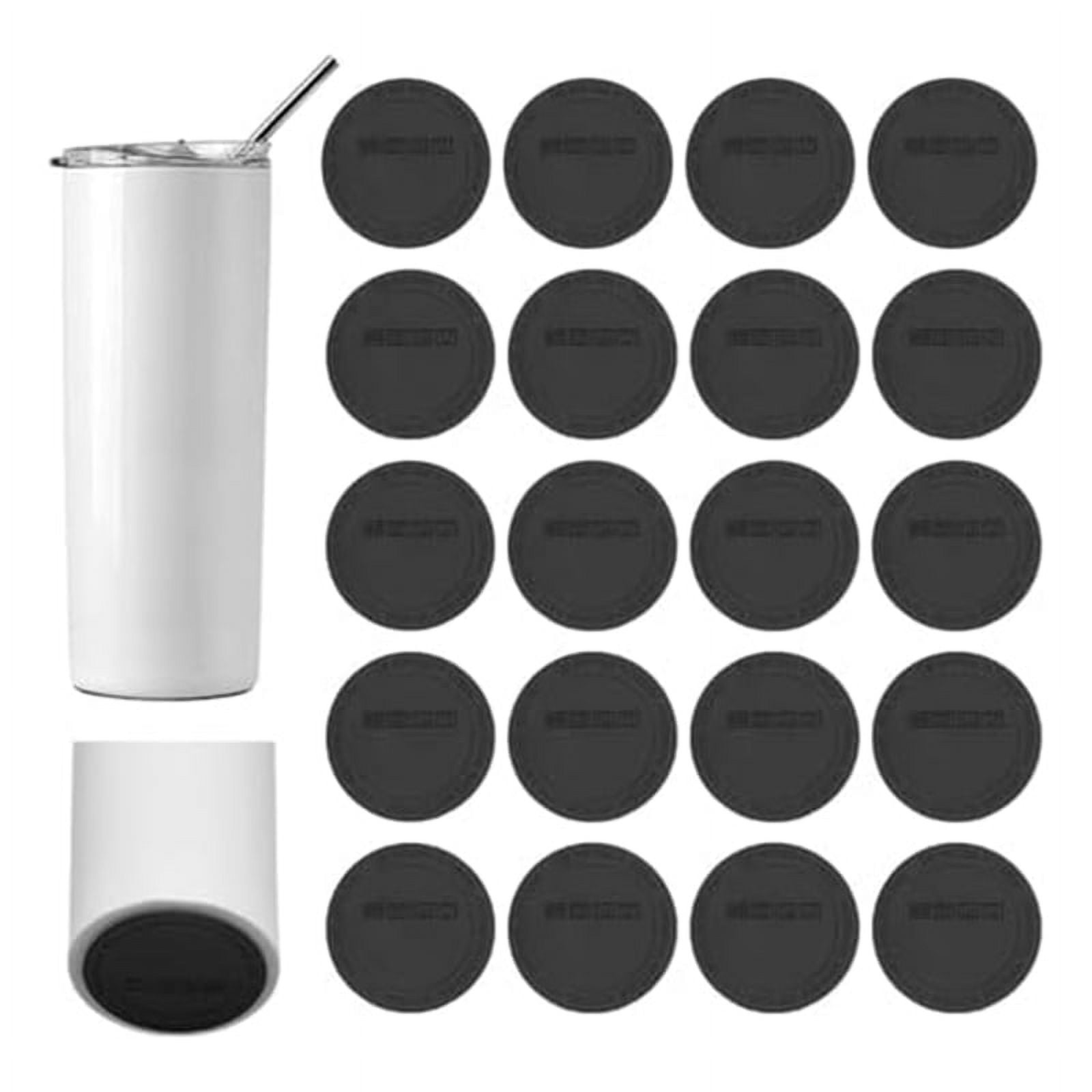 Rubber Bottom for Sublimation Glass, Non-Slip Silicone Coaster Rubber ...