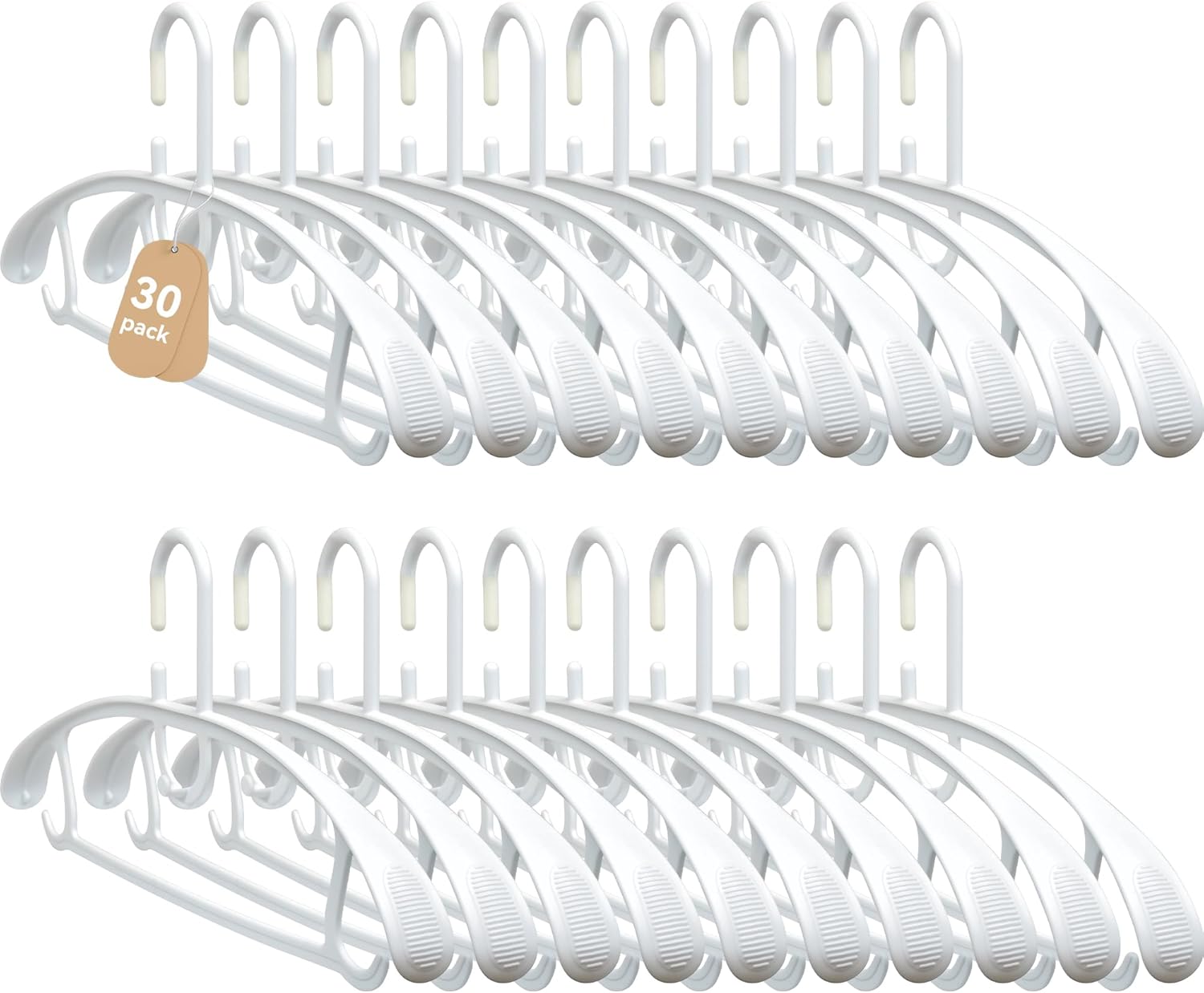 Rubber Buckle Plastic Sweaters Clothes Hangers, Stackable Thick Wide ...