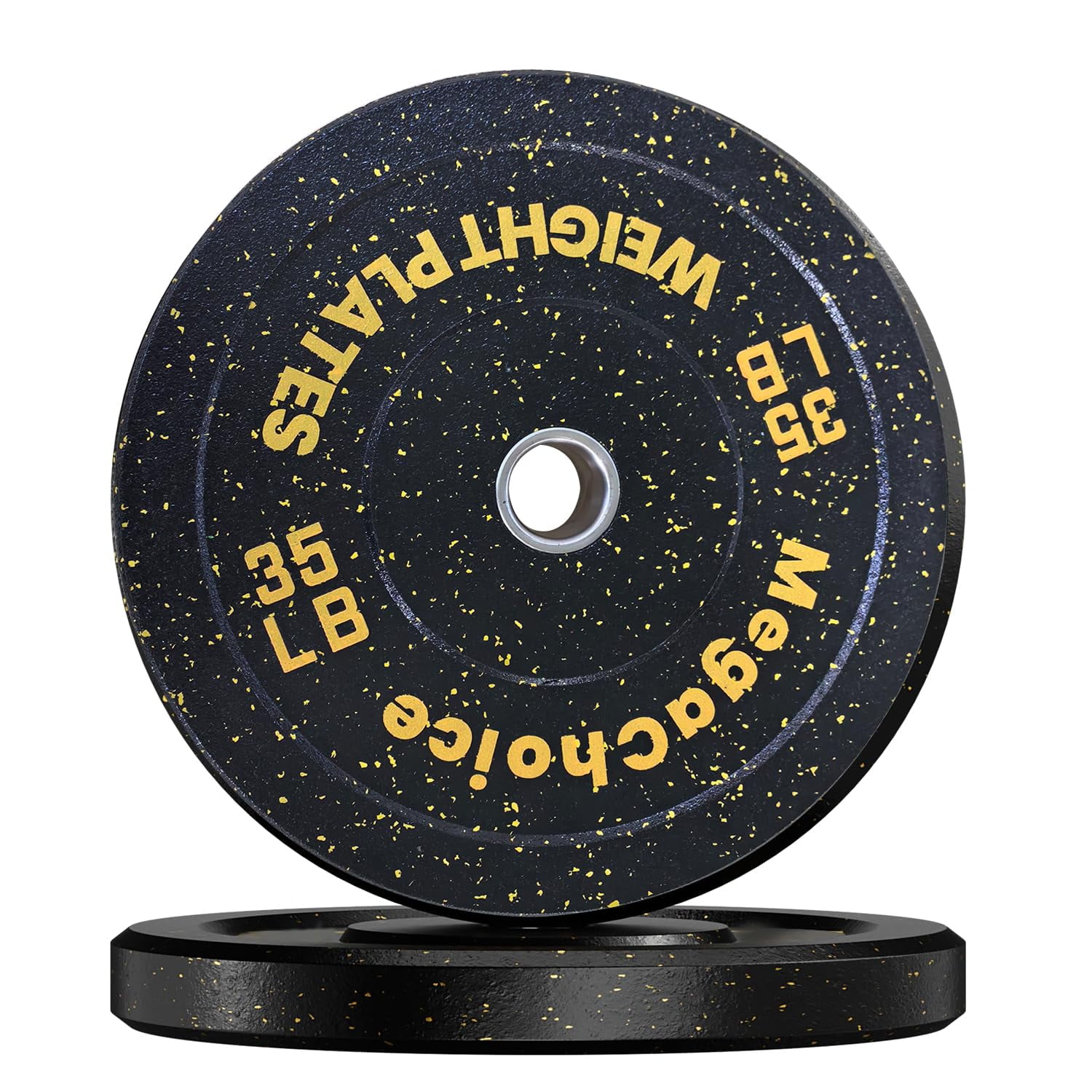 Rubber Bumper Plate Set, 2-Inch Weight Plate 10-45lb, Barbell Weight ...