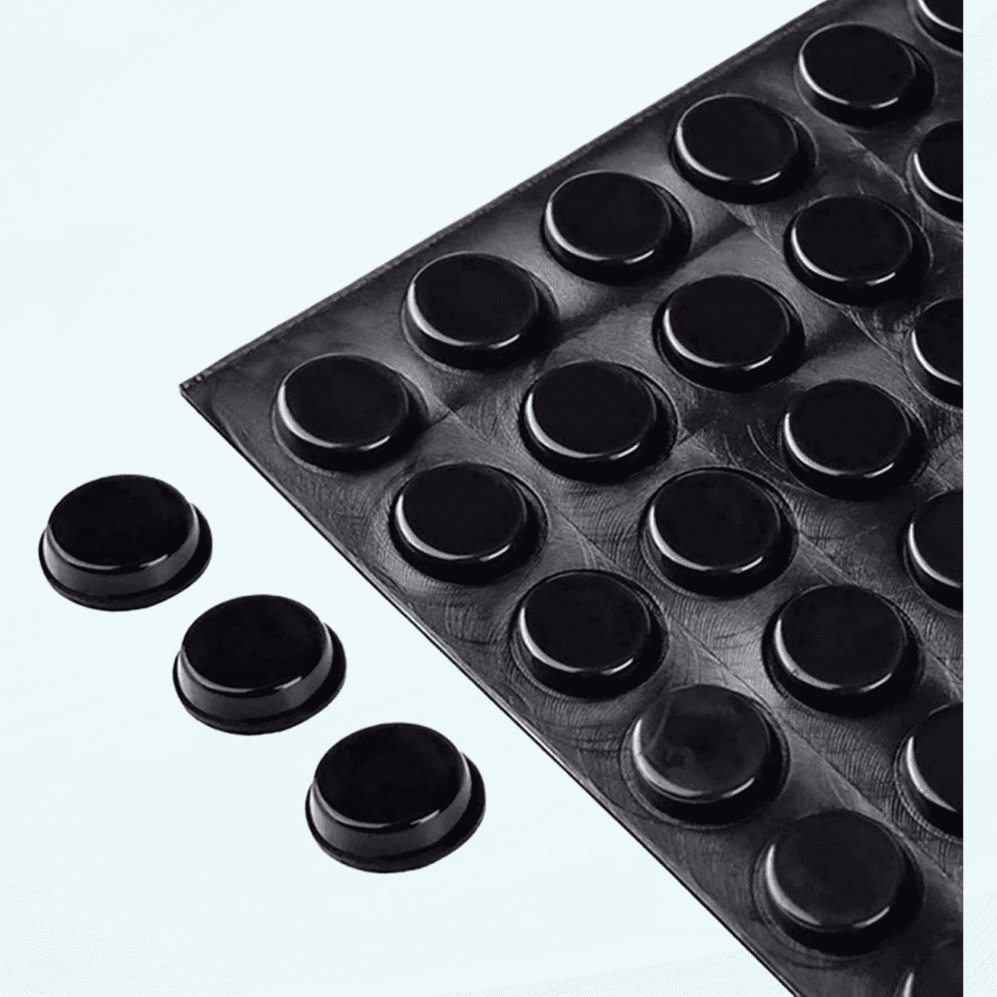 Rubber Cabinet Door Bumpers Black 128 Pcs – Self-Adhesive Cabinet ...