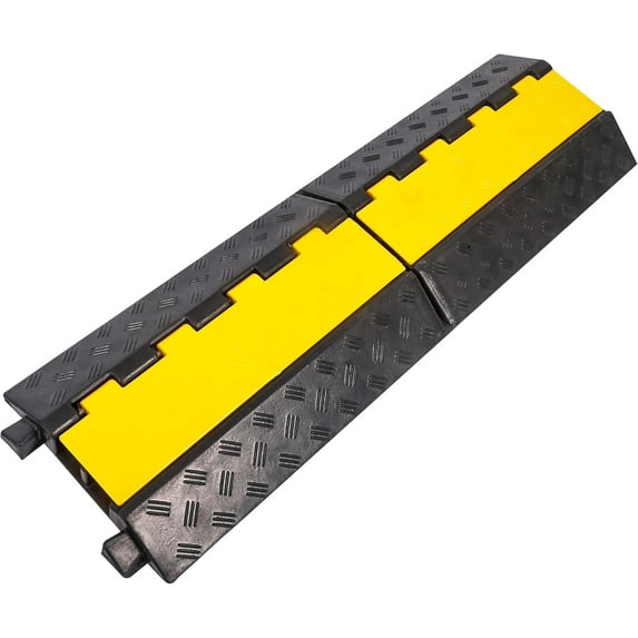 Rubber Cable Ramp Cable Protector Ramps Wire Hose Protective 2 Channel ...