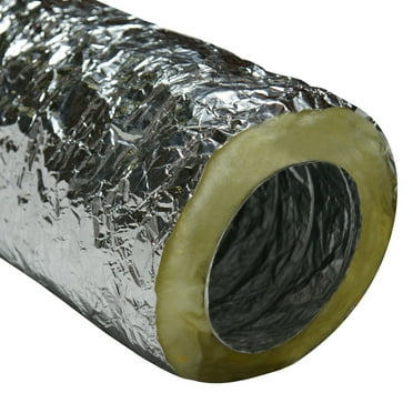 "QuietFlex 6"" Silver Air Duct Insulation, Fiberglass, R6 Ripstop with ...