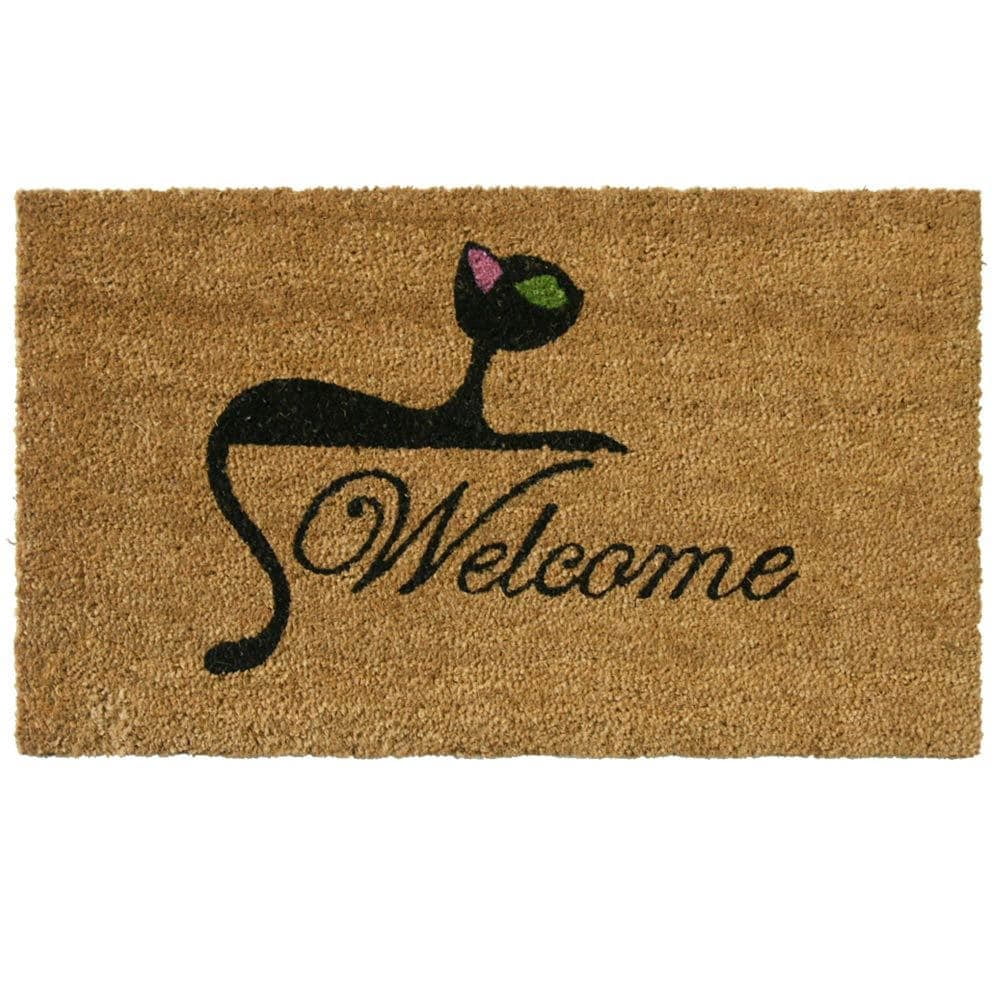 Rubber-Cal Kitty Cat Welcome Mat Cat Doormat, 18 x 30-Inch - Walmart.com