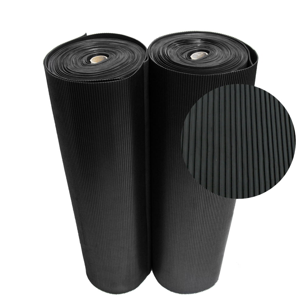Rubber-Cal "Ramp Cleat" Non-Slip Outdoor Rubber Mats - 1/8" Thick x 3ft ...