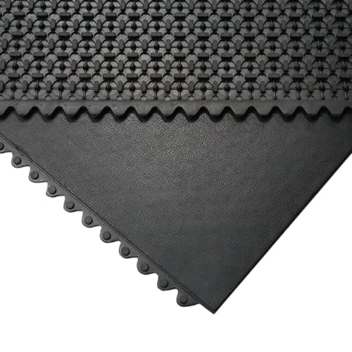 Rubber-Cal Revolution Interlocking Rubber Floor - 12mm x 36 in x 36 in ...