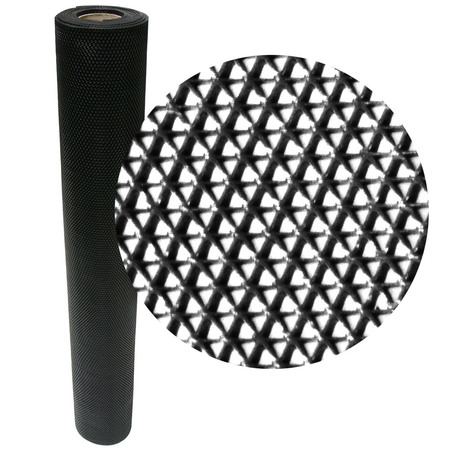 Rubber-Cal "S-Grip" PVC Runner - 3/16 in x 4 ft x 25 ft - Black ...
