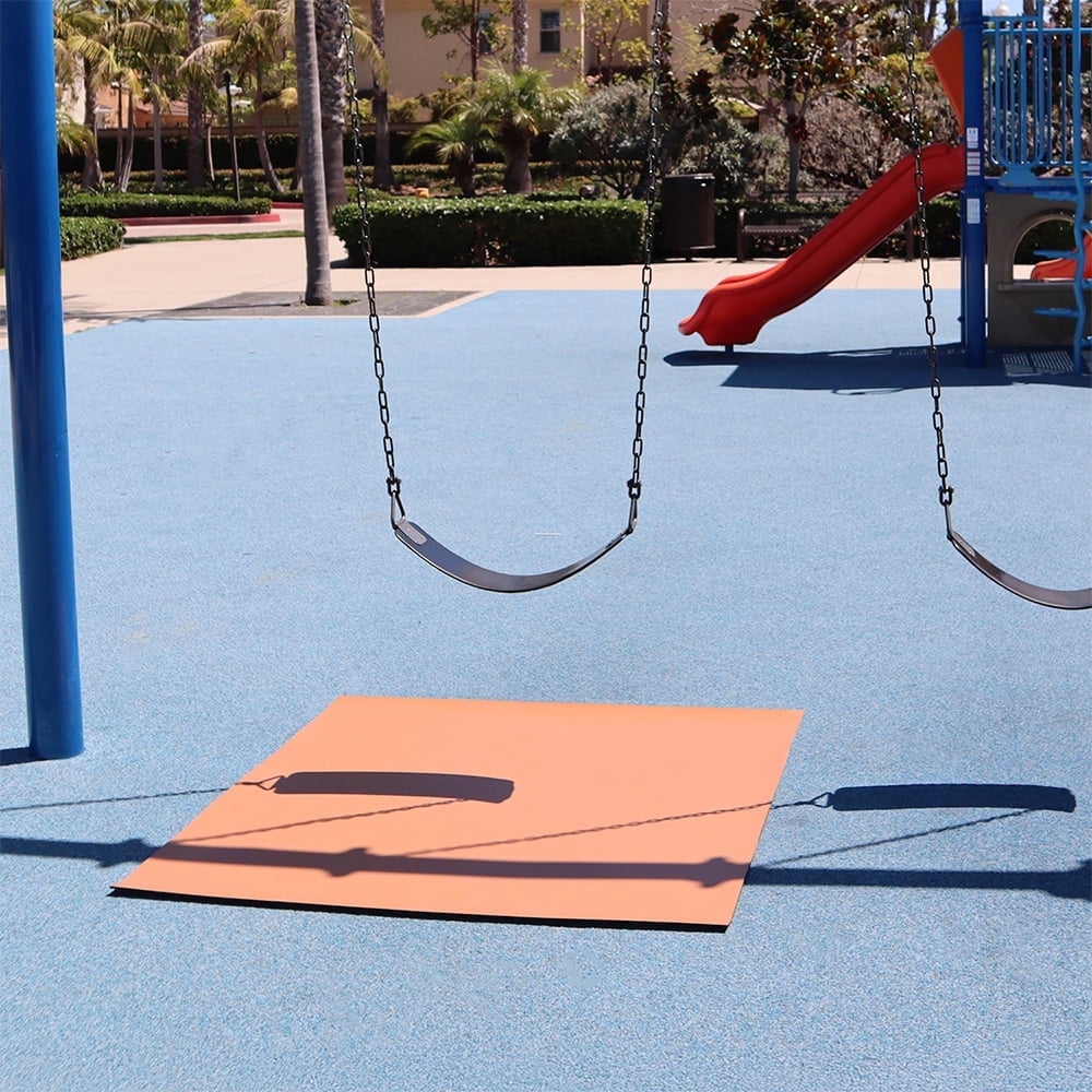 Rubber-Cal "TFS-125 Playground Swing Mats" - 5mm x 4ft x 4ft - Light ...