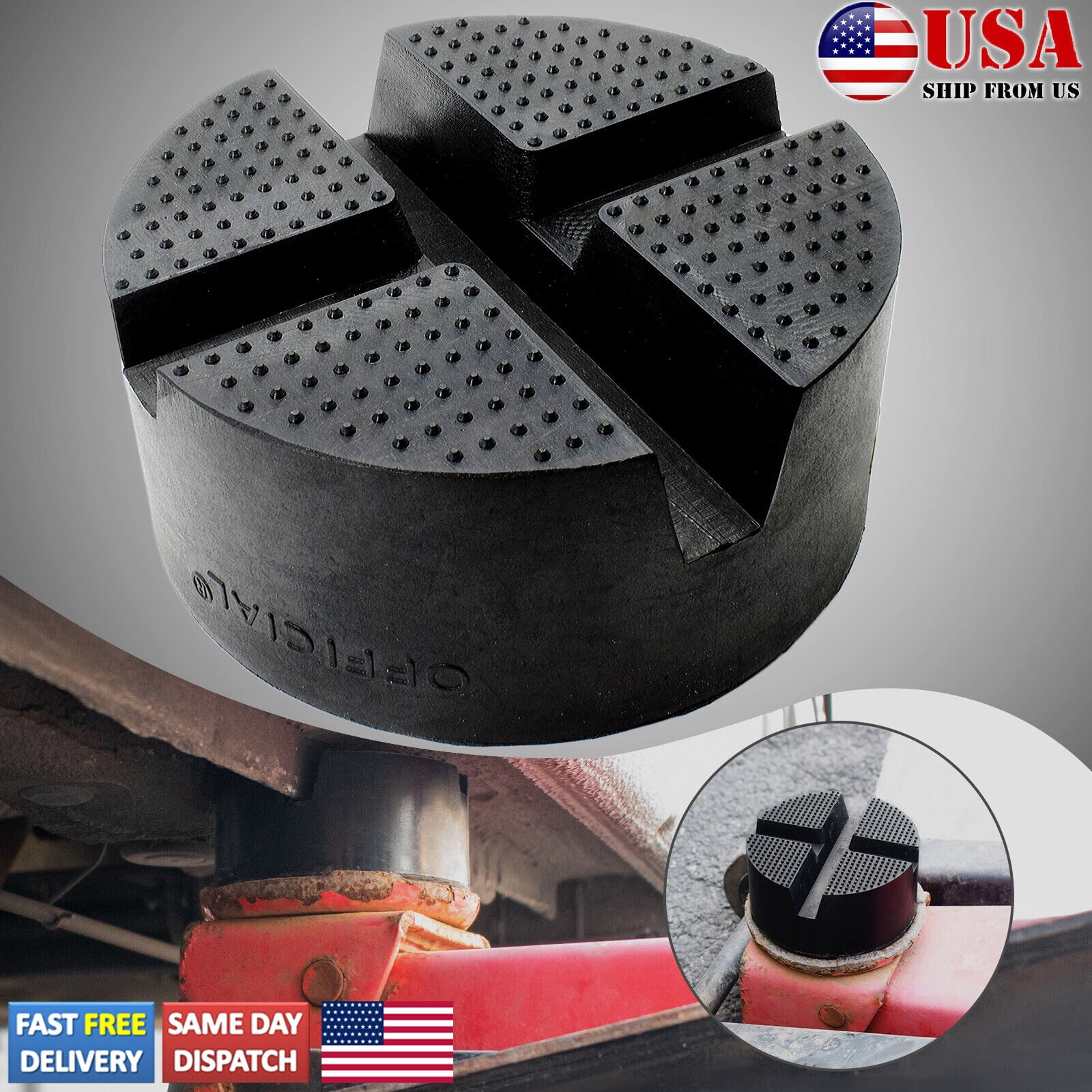 Rubber Car Jack Lift Pad Adapter Jacking Tool Stand Pinch Weld Floor ...