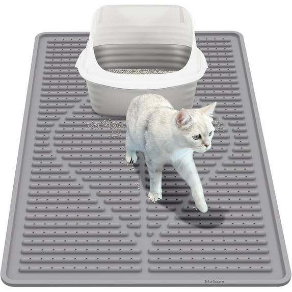 Rubber Cat Litter Mat - Kitty Litter Box mat - Silicone Litter Trapping ...