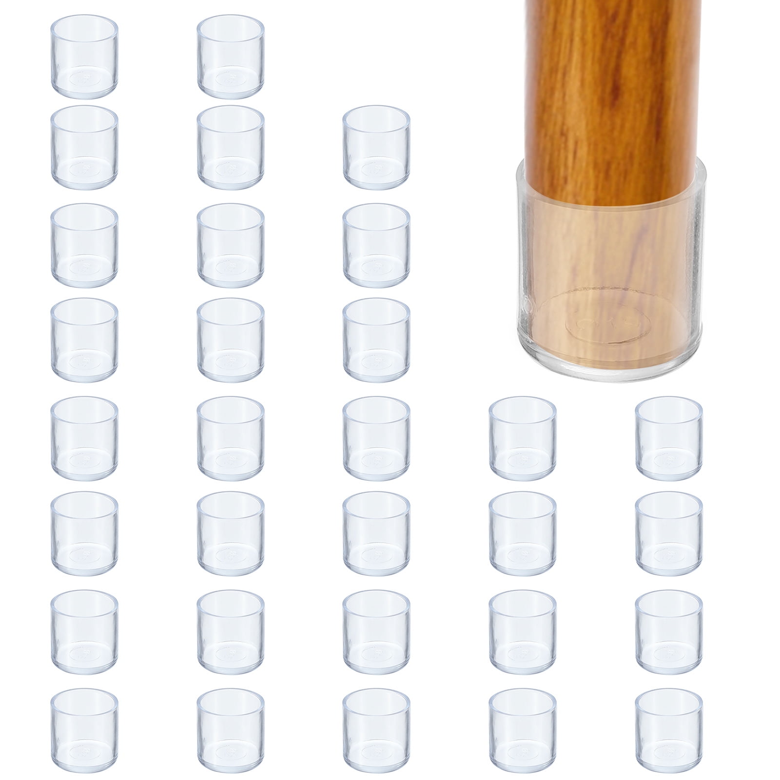 Rubber Chair Leg Caps 1", Furniture Feet Ferrule Caps Stoppers Non-Slip ...